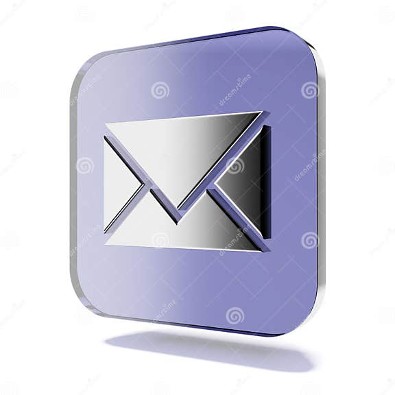 Purple mail icon stock illustration. Illustration of blue - 34020054