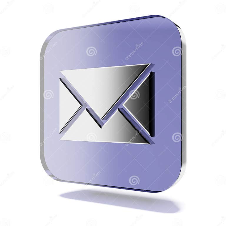 Purple mail icon stock illustration. Illustration of blue - 34020054