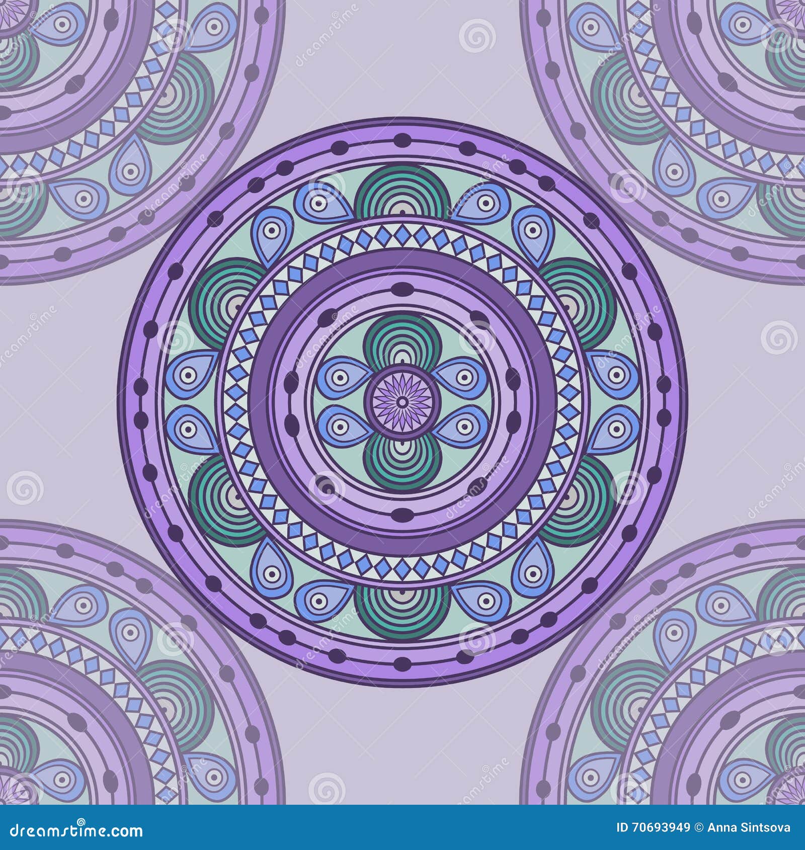 Purple mandala stock illustration. Illustration of graphic - 70693949