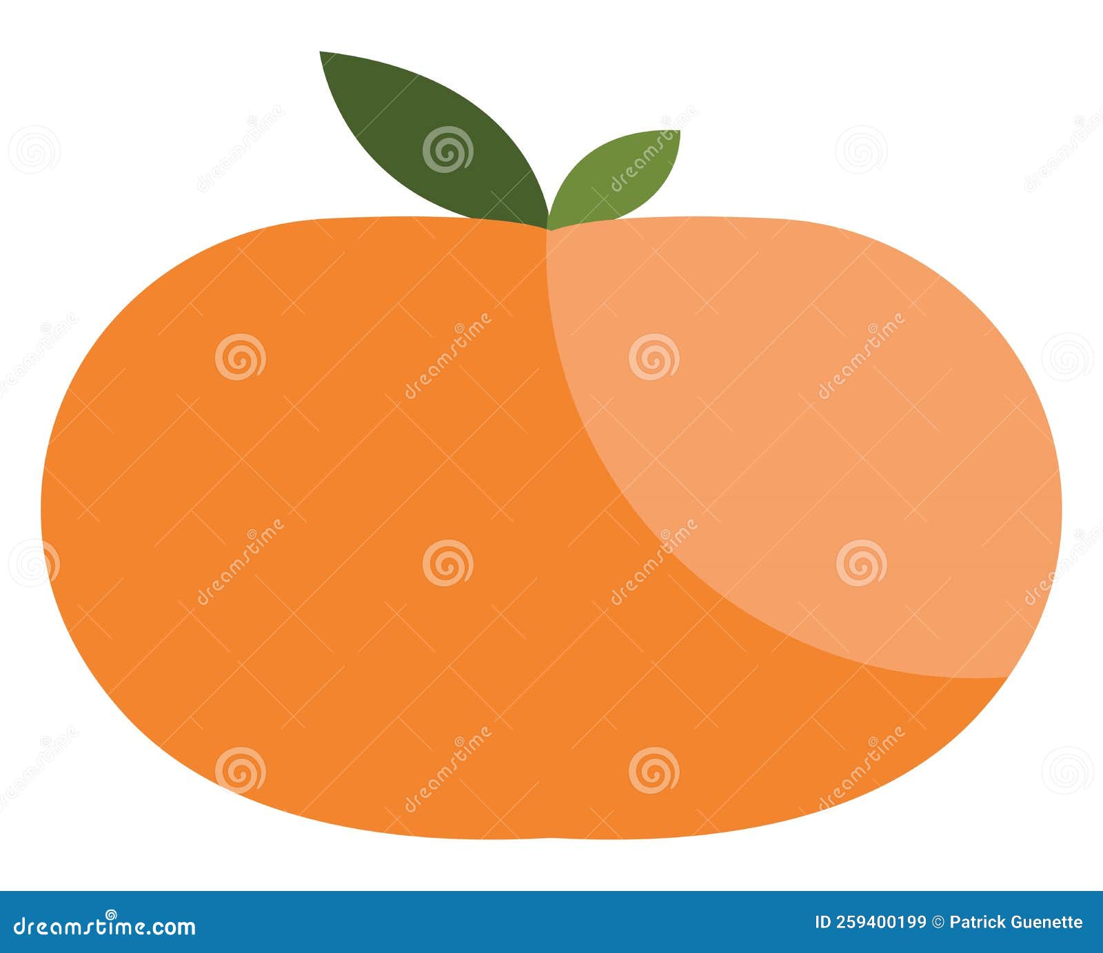 Purple mandarine, icon stock vector. Illustration of tangerine - 259400199
