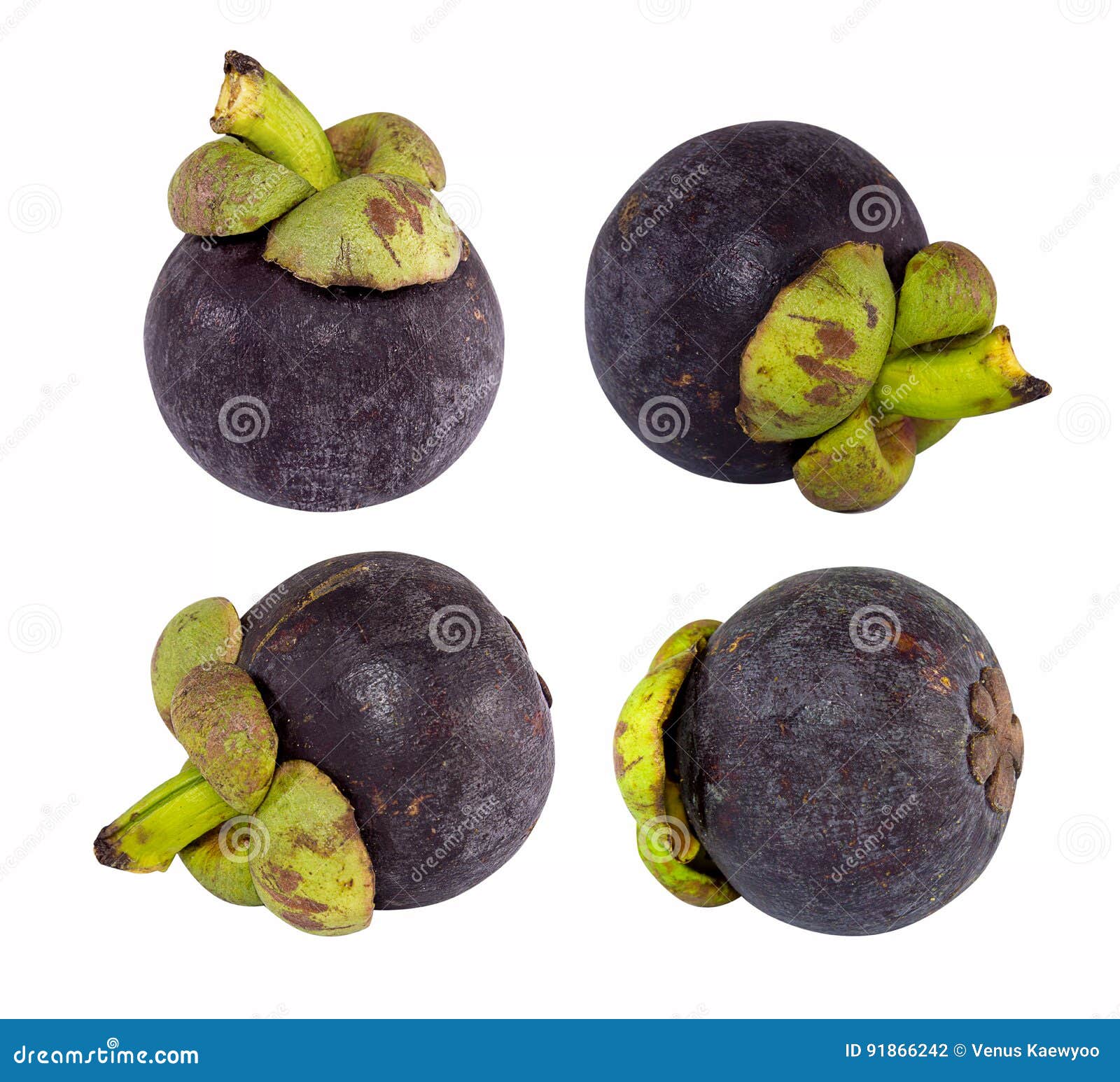 Purple Mangosteen Isolated on White Background Stock Photo - Image of ...