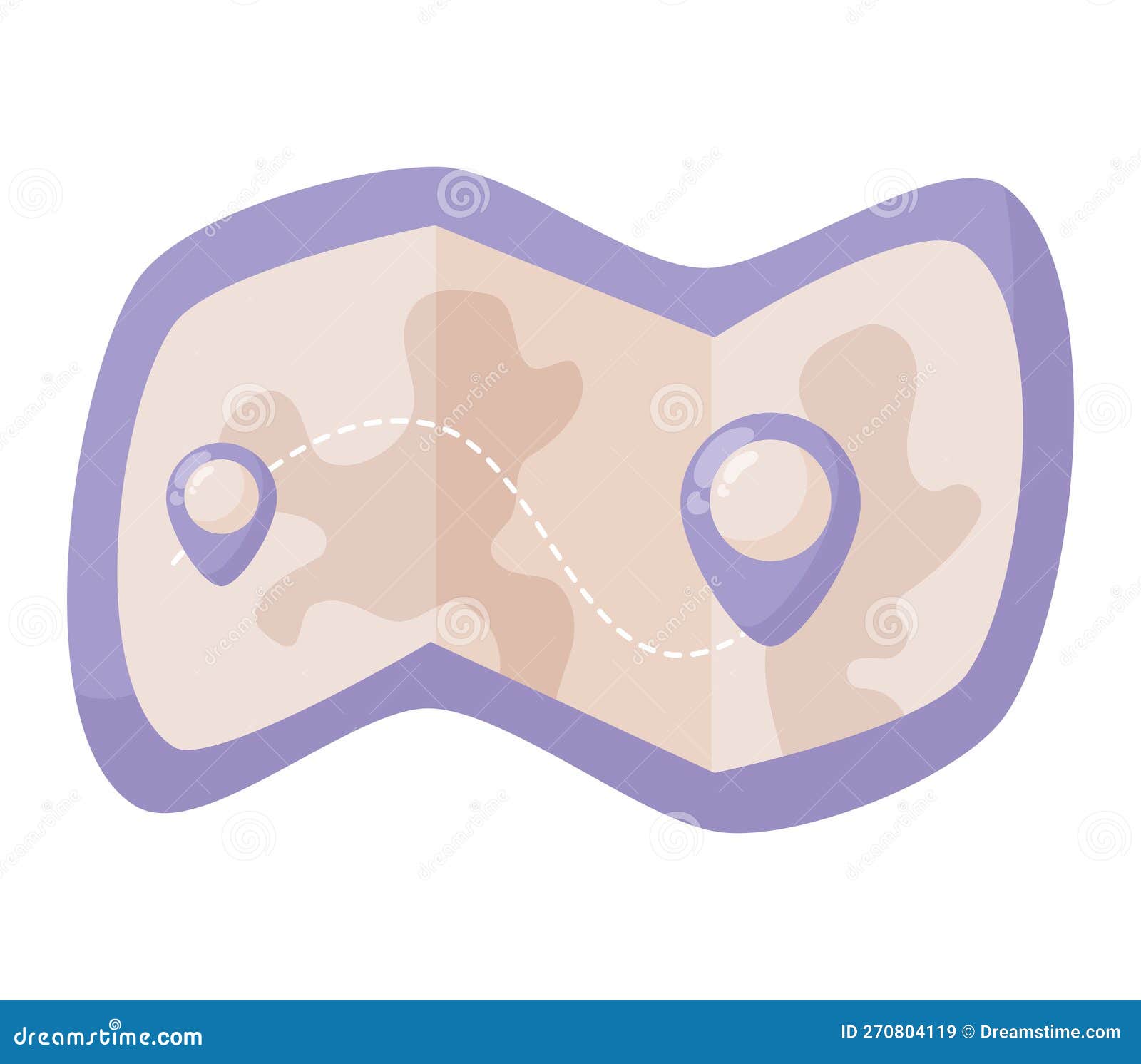 Purple map design stock vector. Illustration of isolated - 270804119