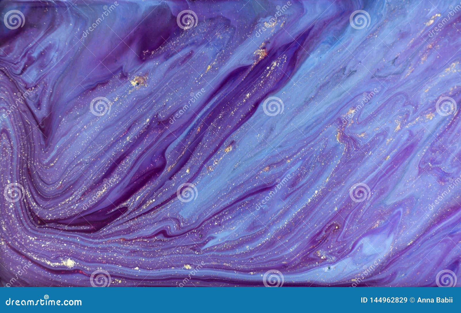 Purple Marbling Pattern. Golden Marble Liquid Texture. Stock Image ...