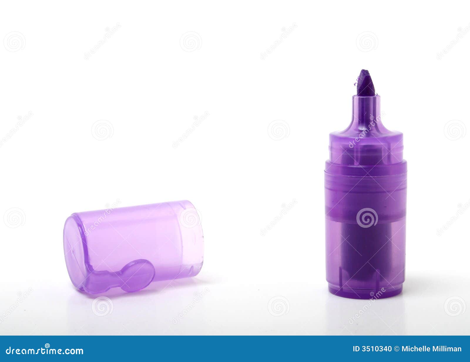 Purple Marker stock photo. Image of white, office, short - 3510340