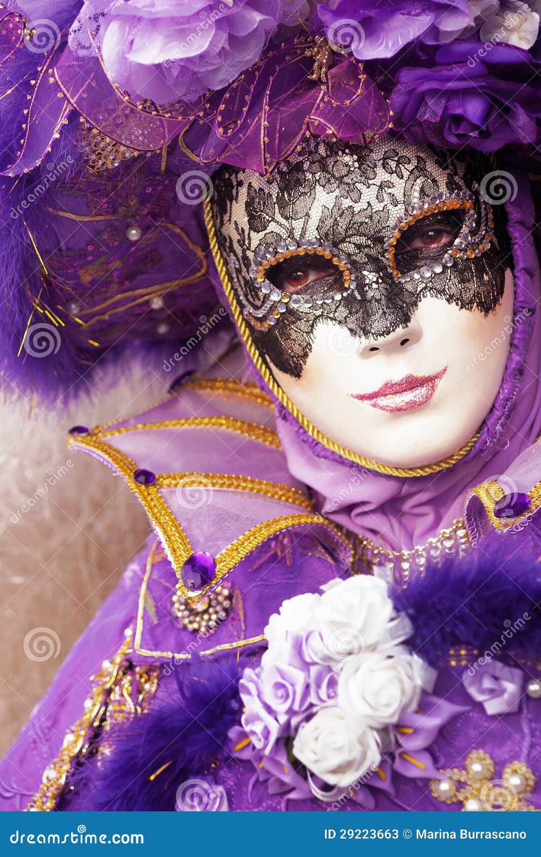 Purple Mask stock image. Image of carnival, light, italy - 29223663