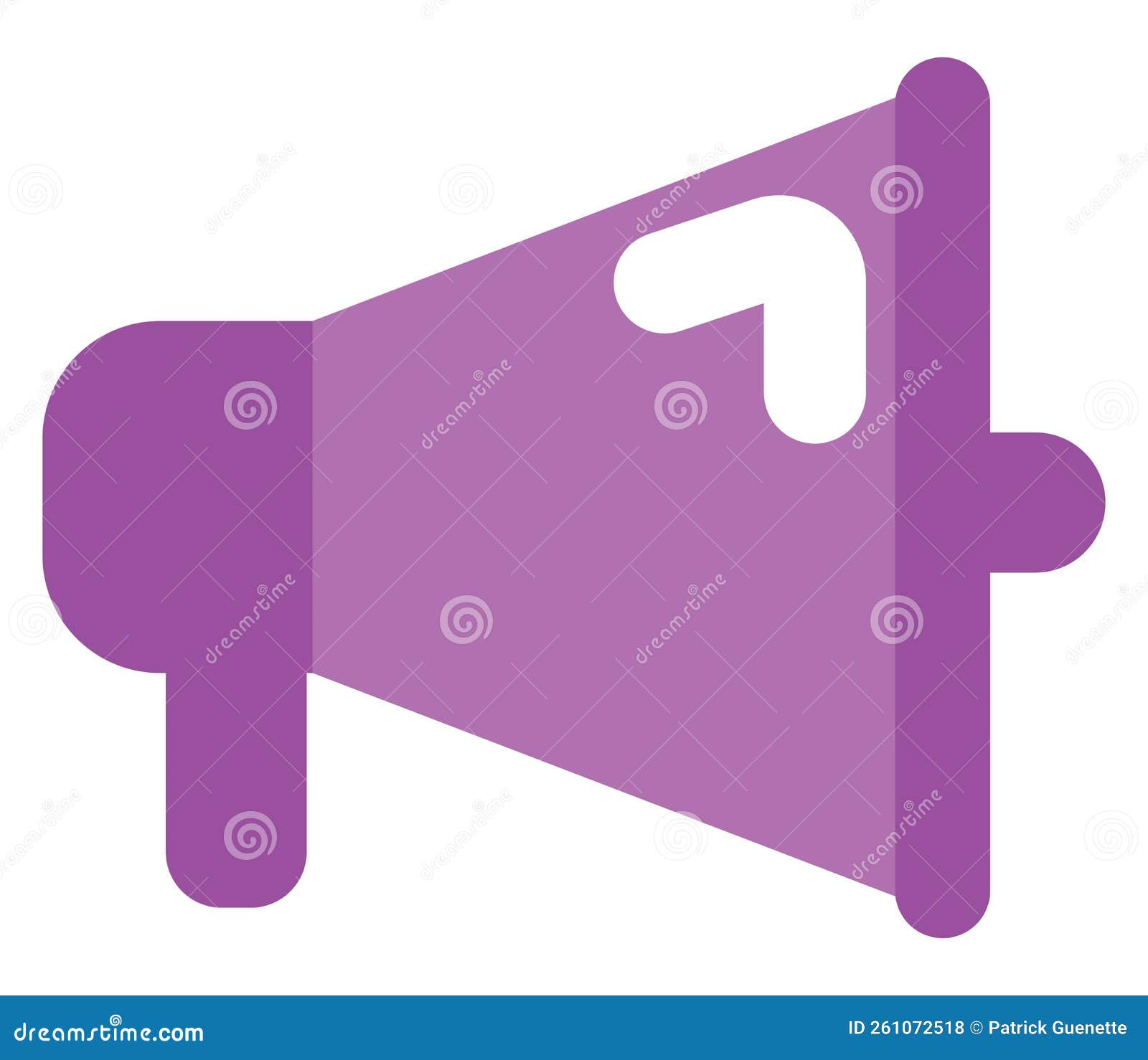 Purple megaphone, icon stock vector. Illustration of modern - 261072518