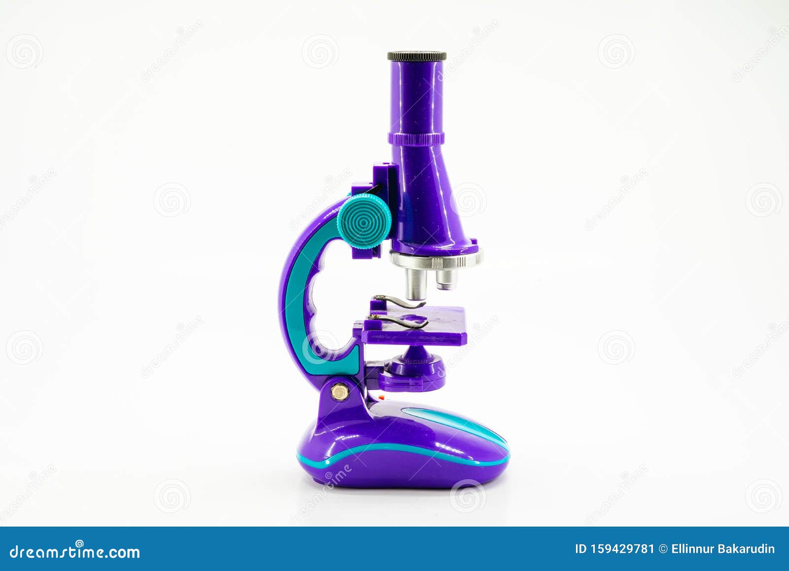 Purple Microscope Isolated on White Stock Image - Image of concept ...