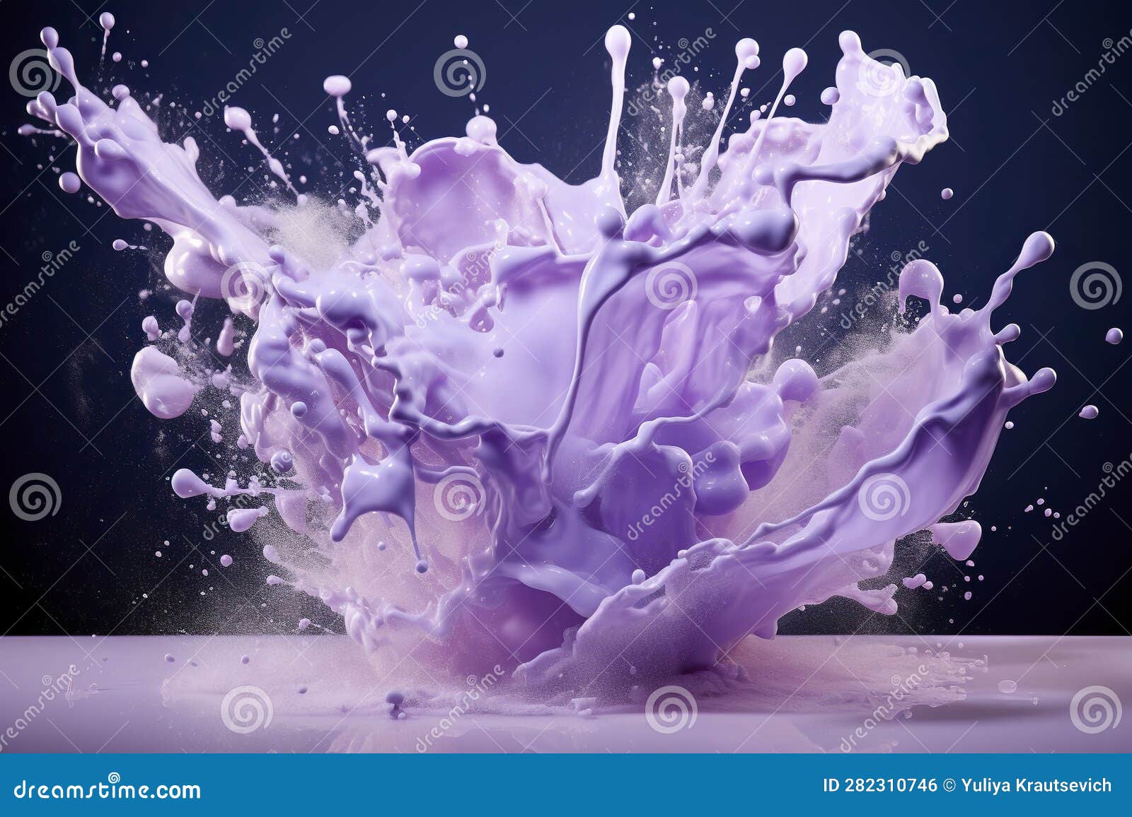 Purple Milk Explosion. Generative AI Stock Illustration - Illustration ...