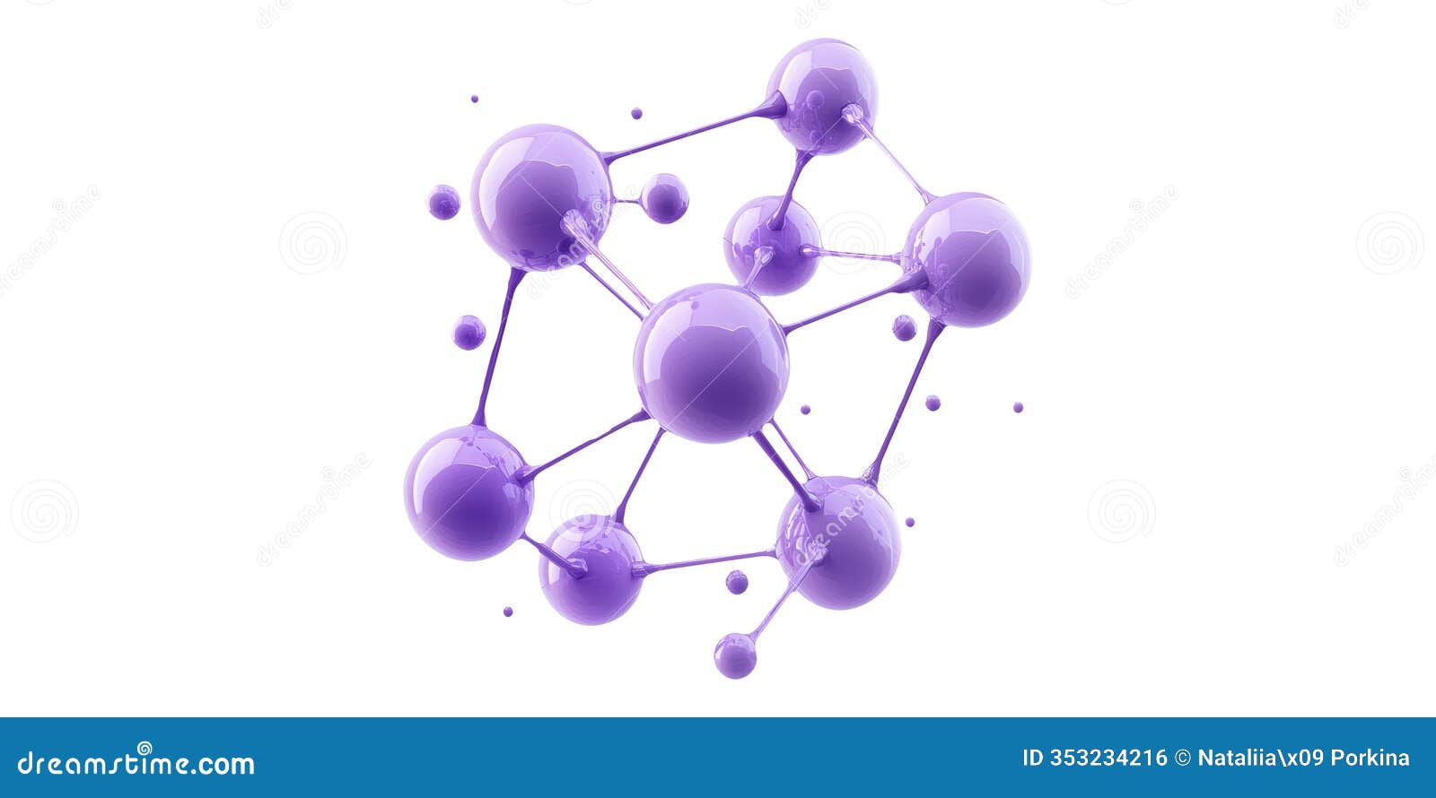 Purple Molecule Structure Isolated on Transparent Background Stock ...