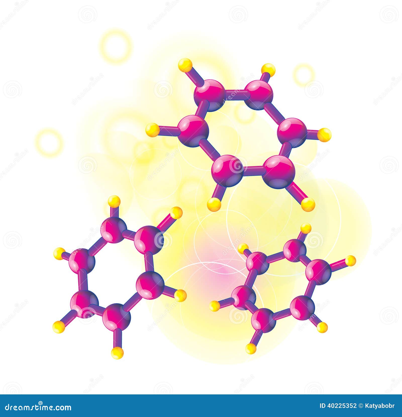 Purple Molecules Benzene 3d Stock Photography | CartoonDealer.com #40225352