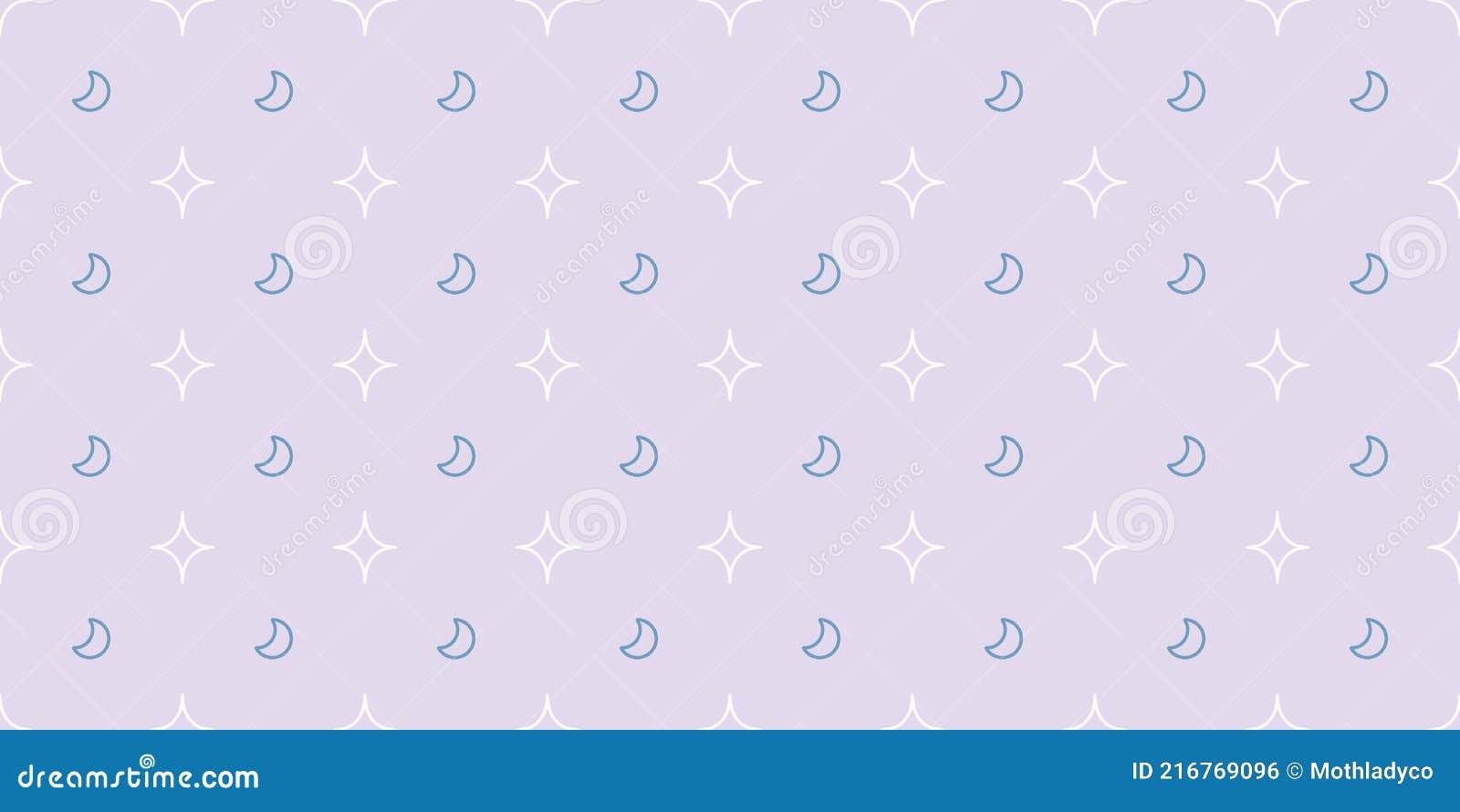 Purple Moon and Stars Seamless Repeat Pattern Vector Background Stock ...