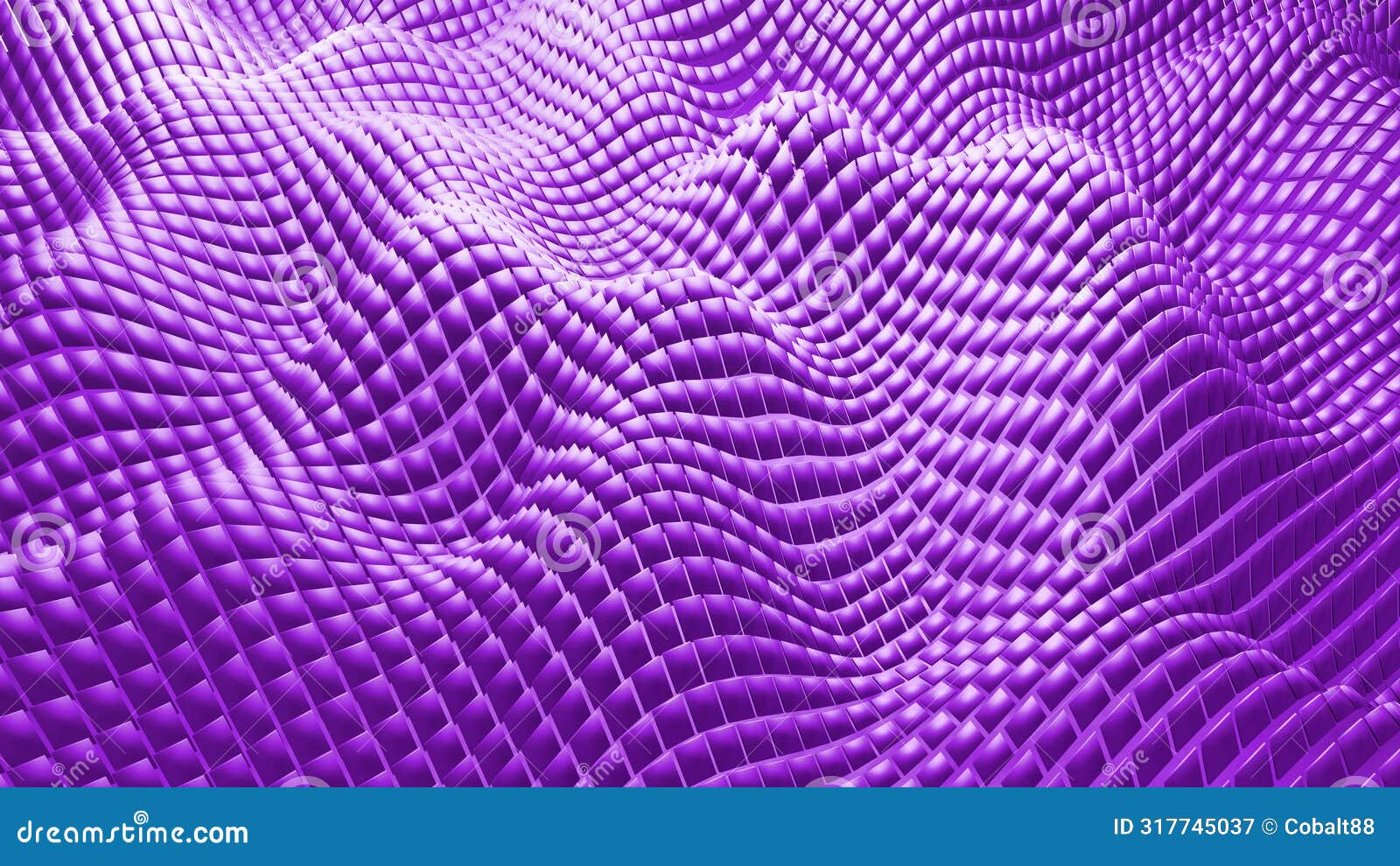 Purple Mosaic Background, 3D Waves from Square Shapes, Technology ...