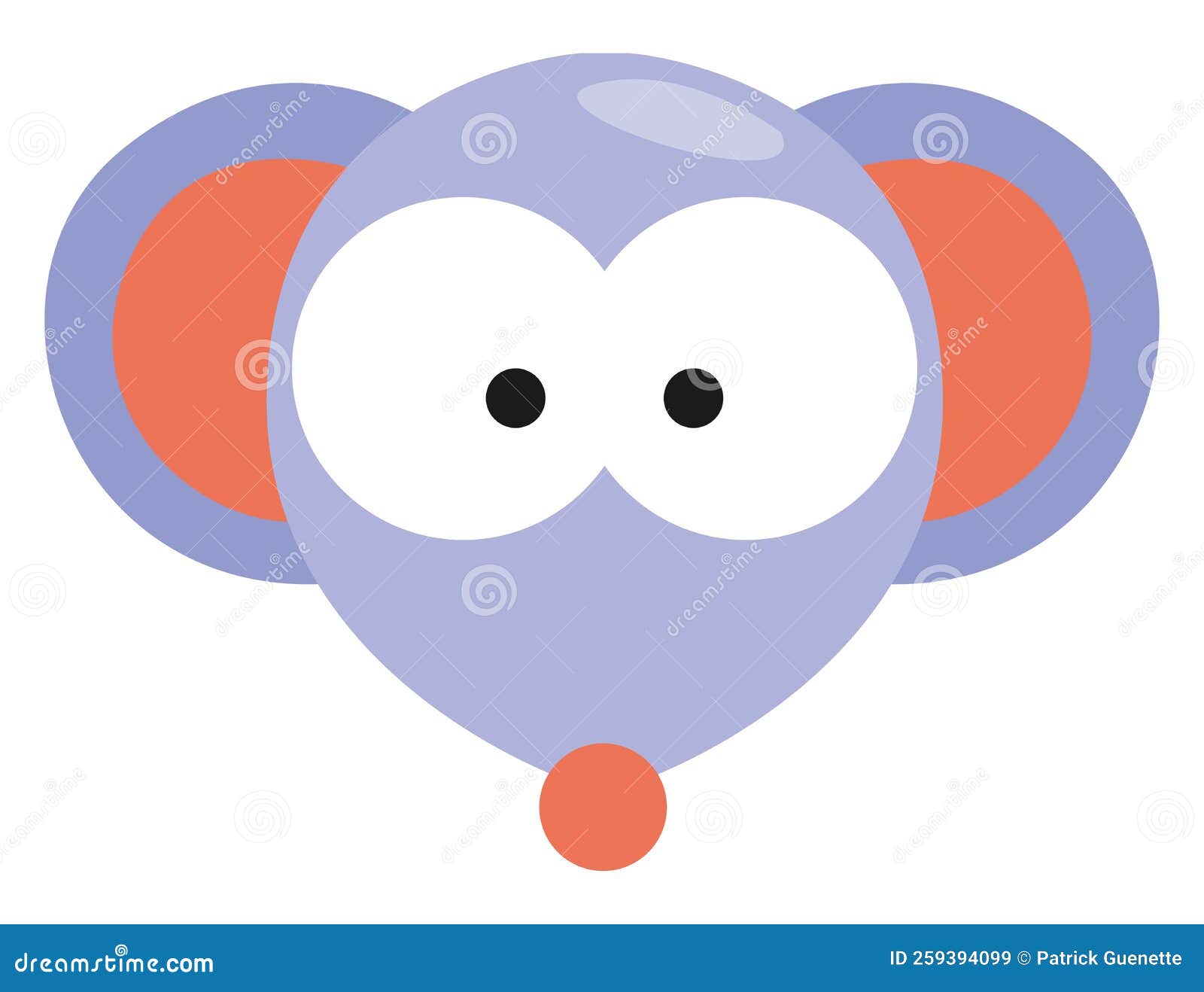 Purple mouse, icon stock vector. Illustration of funny - 259394099