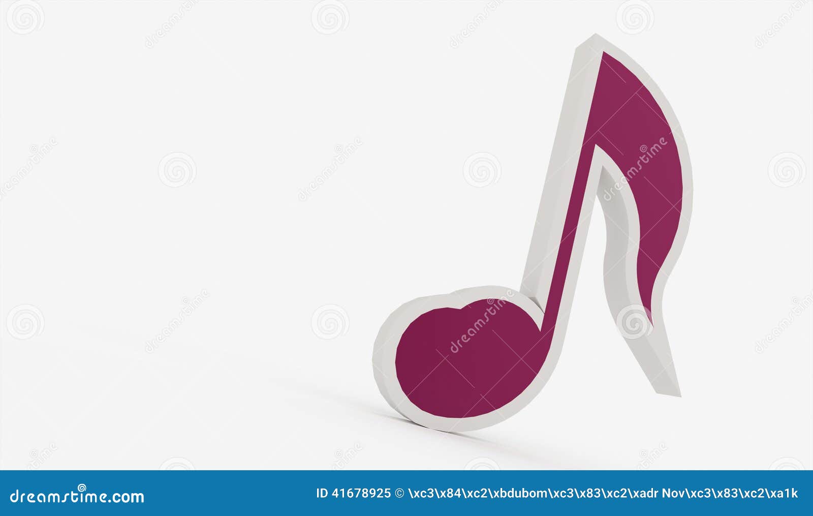Purple Music Note Symbol Rendered Isolated Stock Illustration ...
