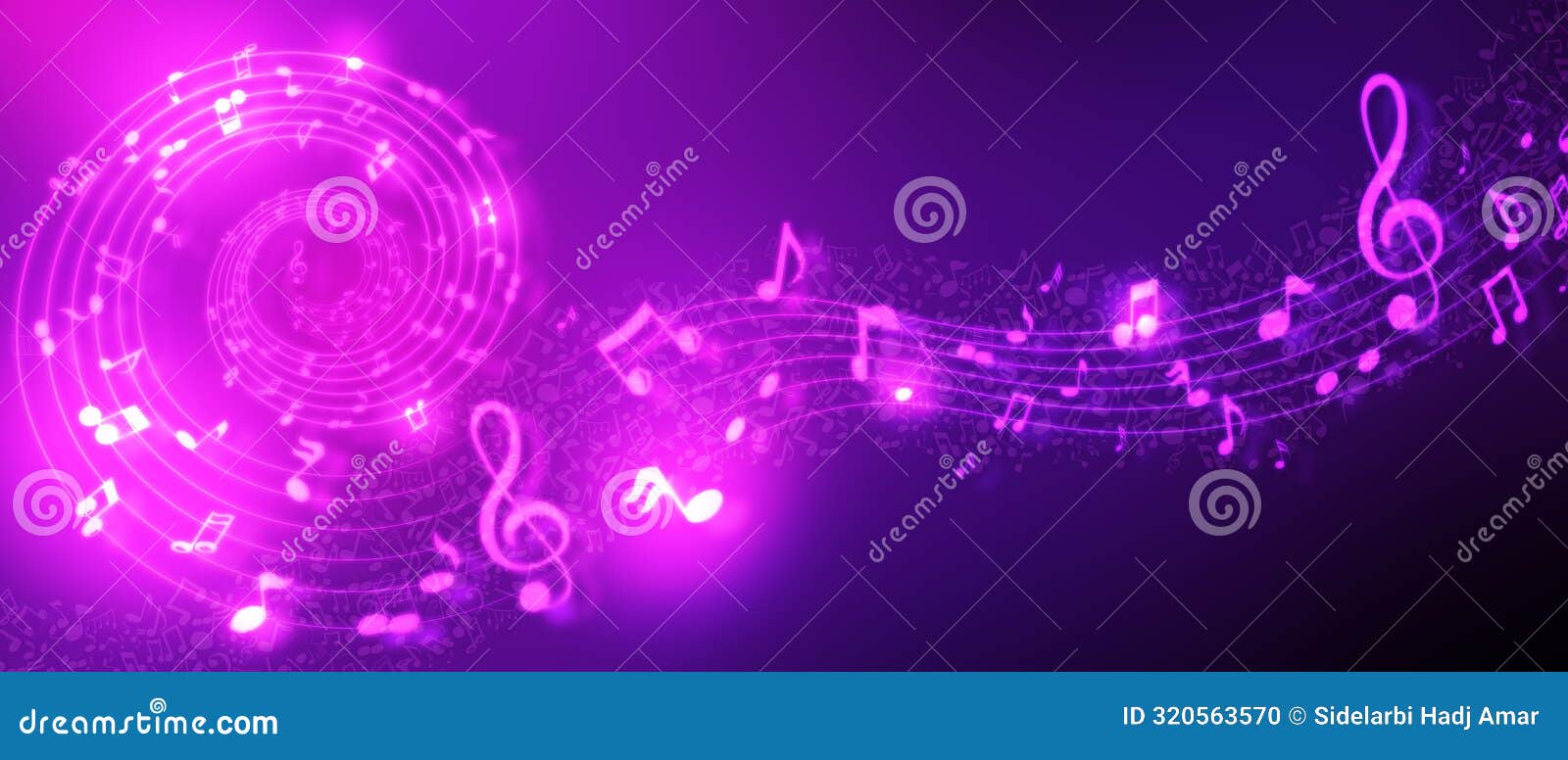Purple Music Notes Background Stock Illustration - Illustration of ...