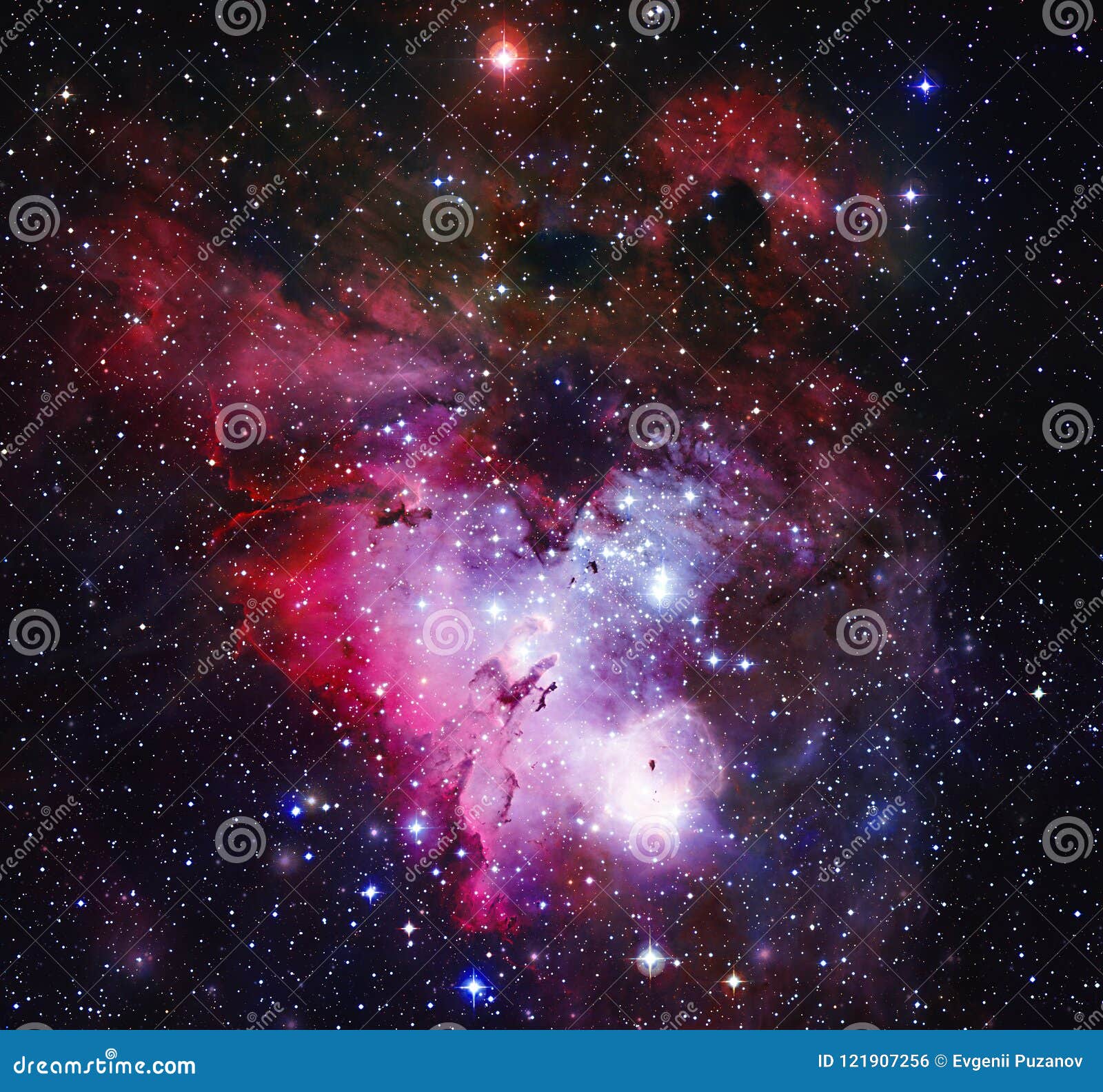 Purple Nebula in Outer Space. Elements of this Image Furnished by NASA ...