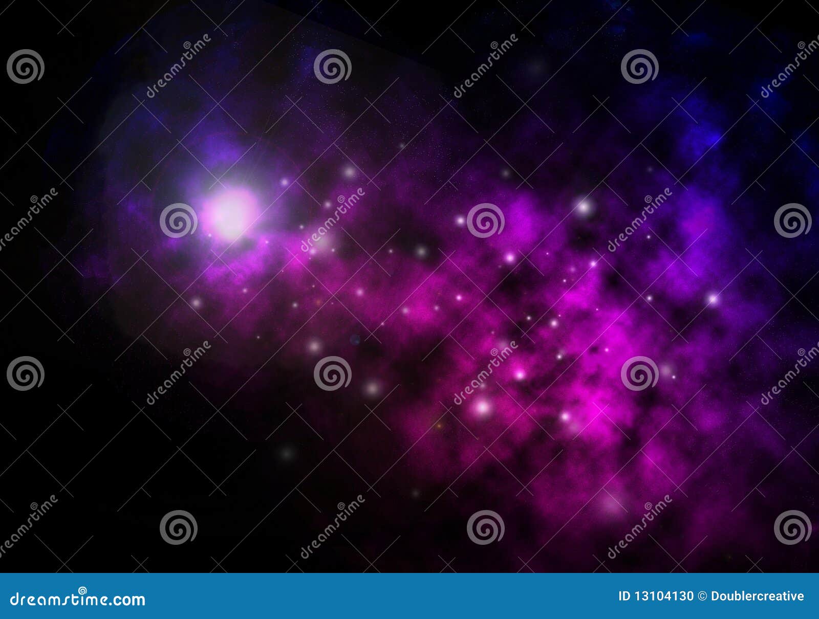 Purple Nebulae in Deep Space Stock Illustration - Illustration of solar ...