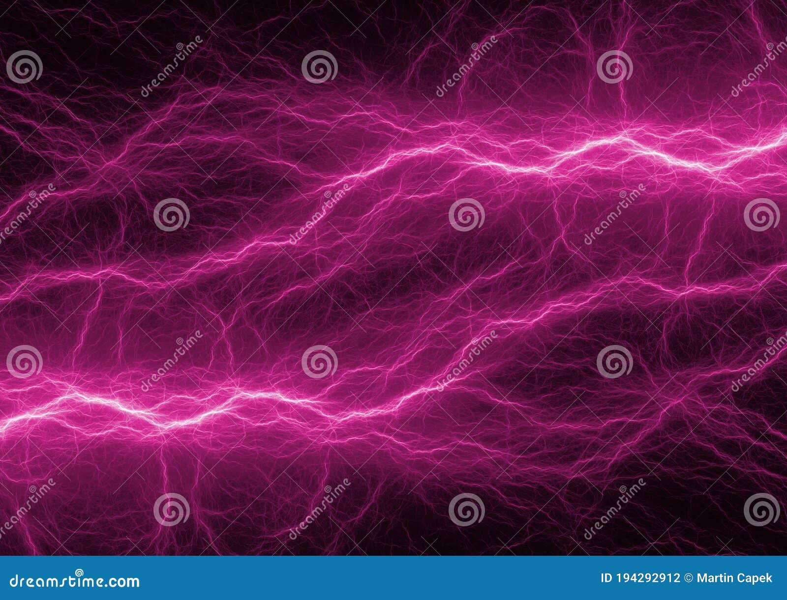 Purple neon plasma charge stock illustration. Illustration of danger ...