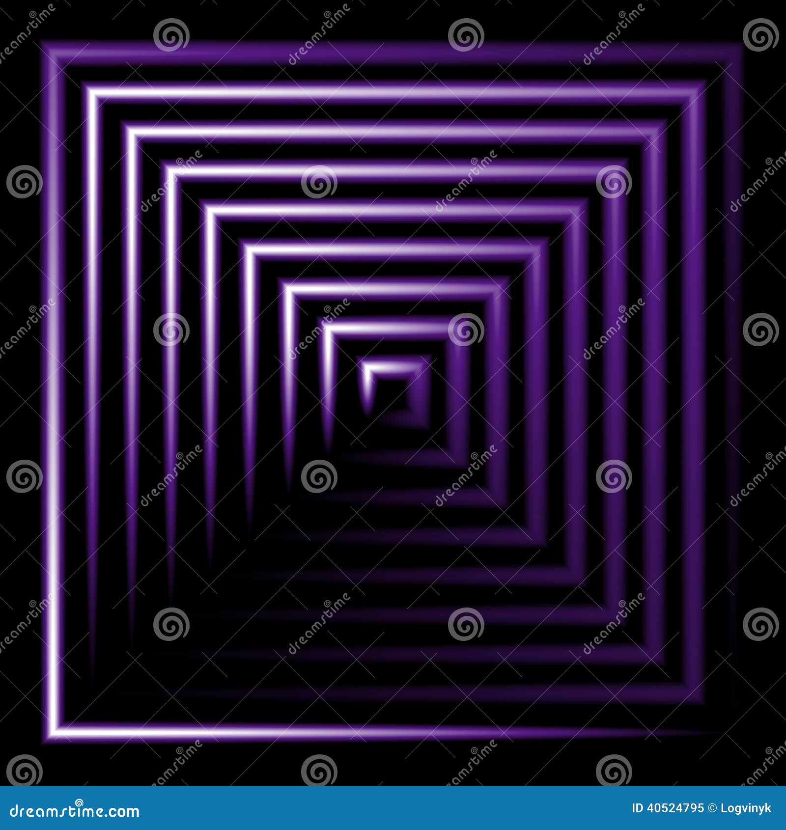 Purple Neon Square Background Stock Illustration - Illustration of ...