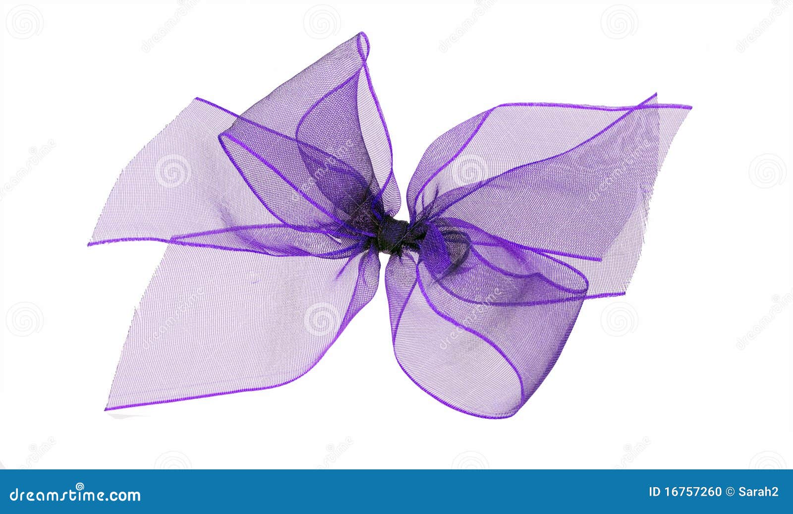 Purple Net Ribbon Bow - Isolated Stock Photo - Image of decoration ...