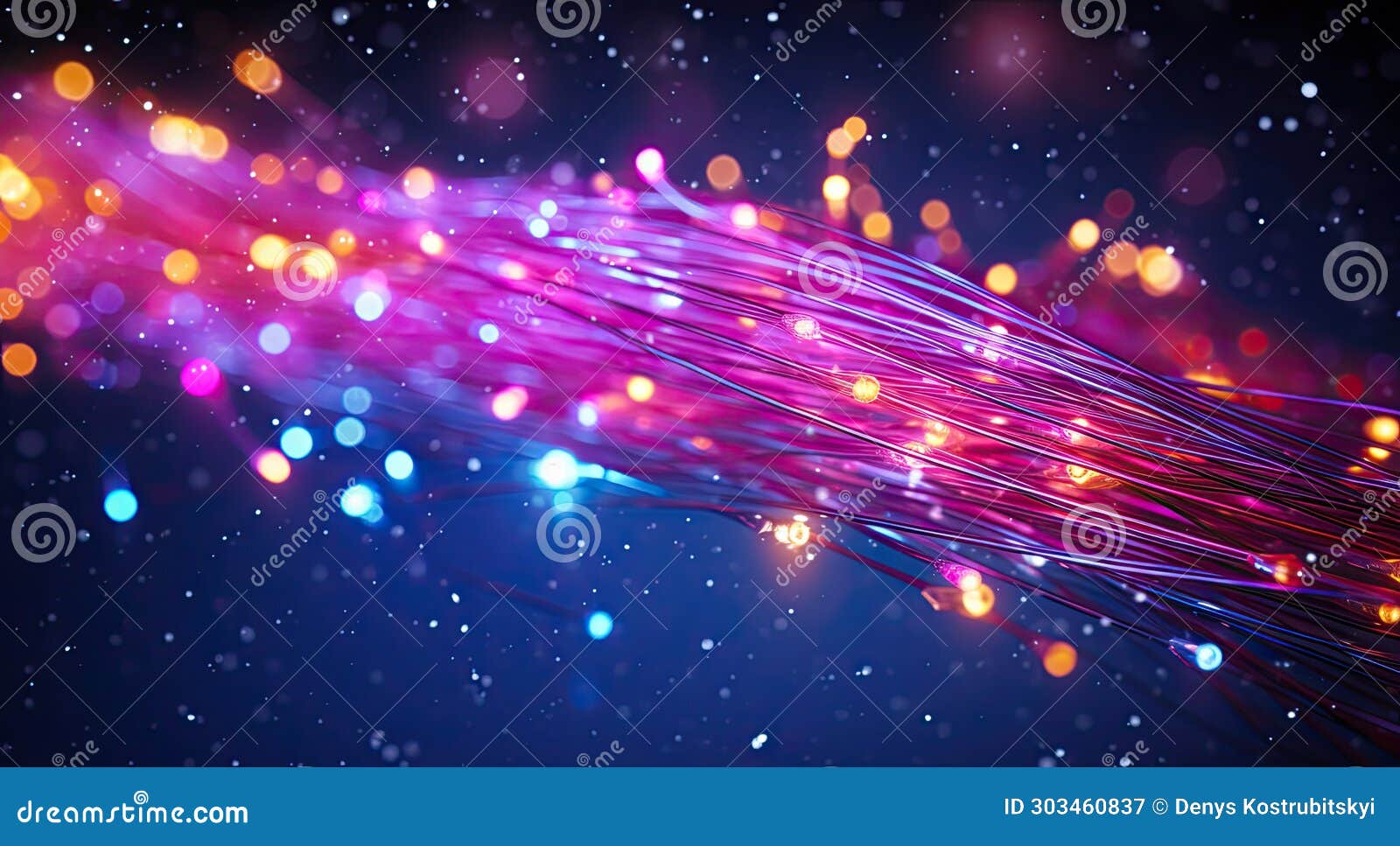 Purple Network Beams and Particles Stock Illustration - Illustration of ...