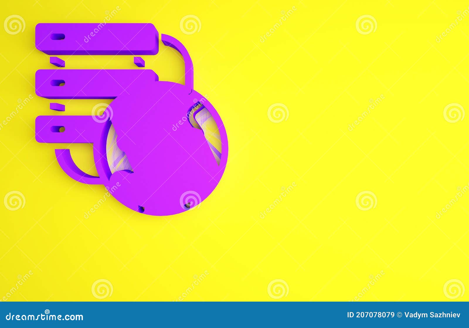 Purple Network Cloud Connection Icon Isolated on Yellow Background ...
