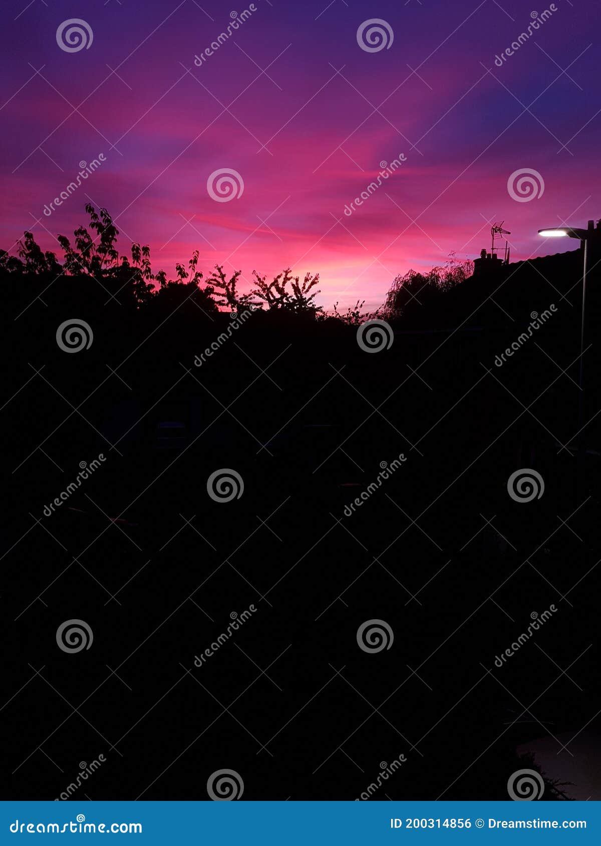 Purple night sky stock photo. Image of brand, horizon - 200314856