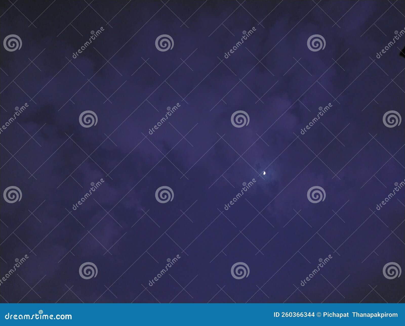 Purple Night Sky with a Star in the Cloud Stock Photo - Image of beauty ...