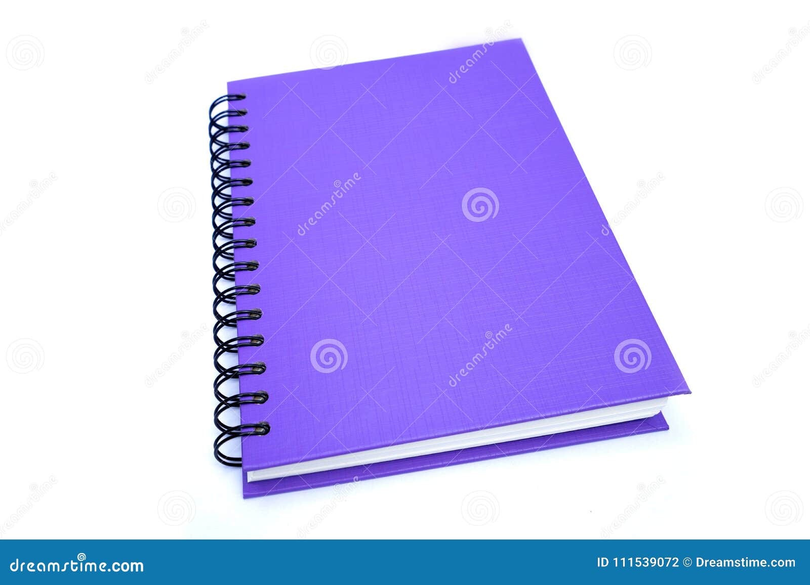 Purple Note Book on White Background Stock Photo - Image of empty ...