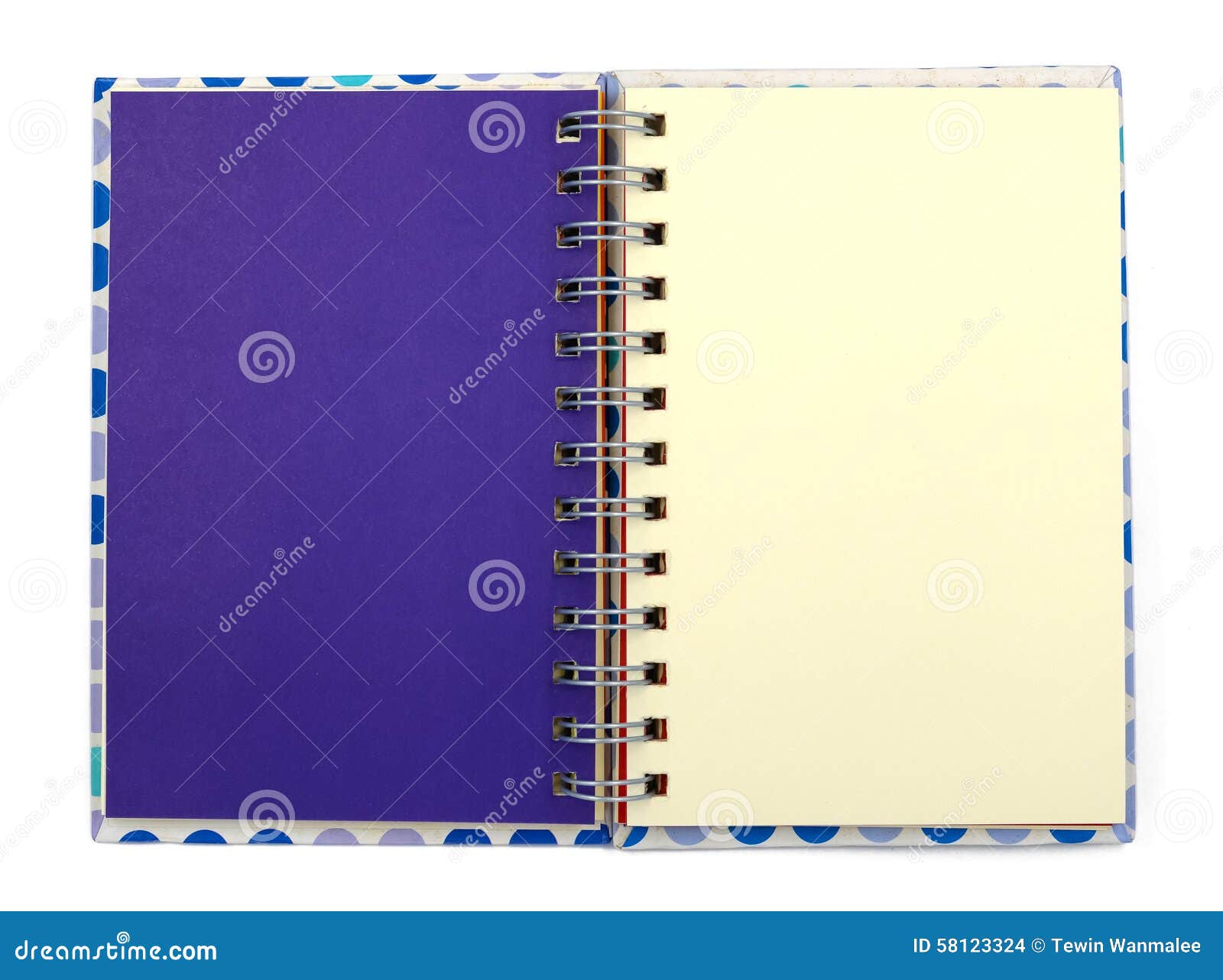Purple notebook stock photo. Image of isolated, pens - 58123324