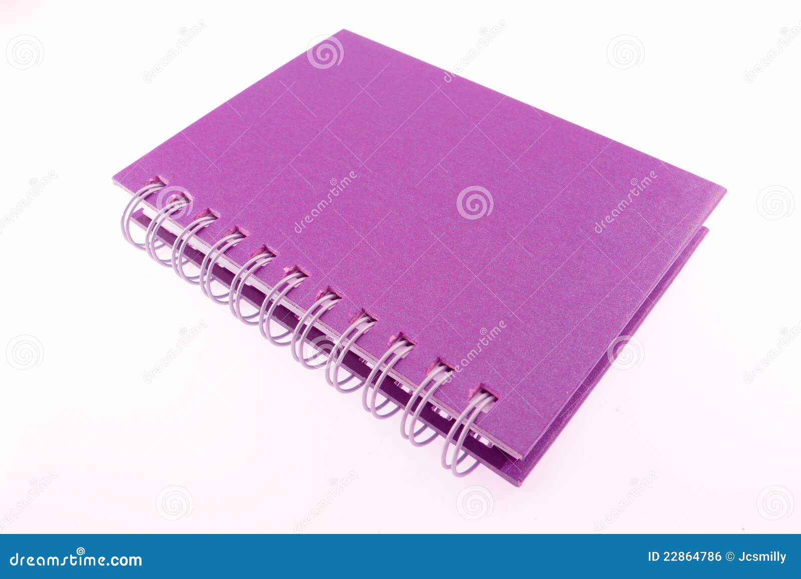 Purple Notebook Isolated on White Background Stock Photo - Image of ...