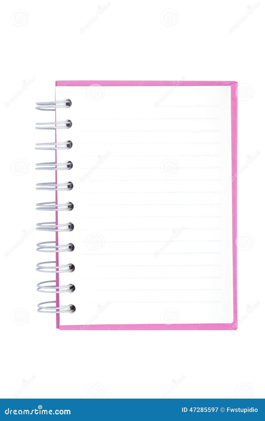 Purple Notebook Isolated on White Background Stock Image - Image of ...
