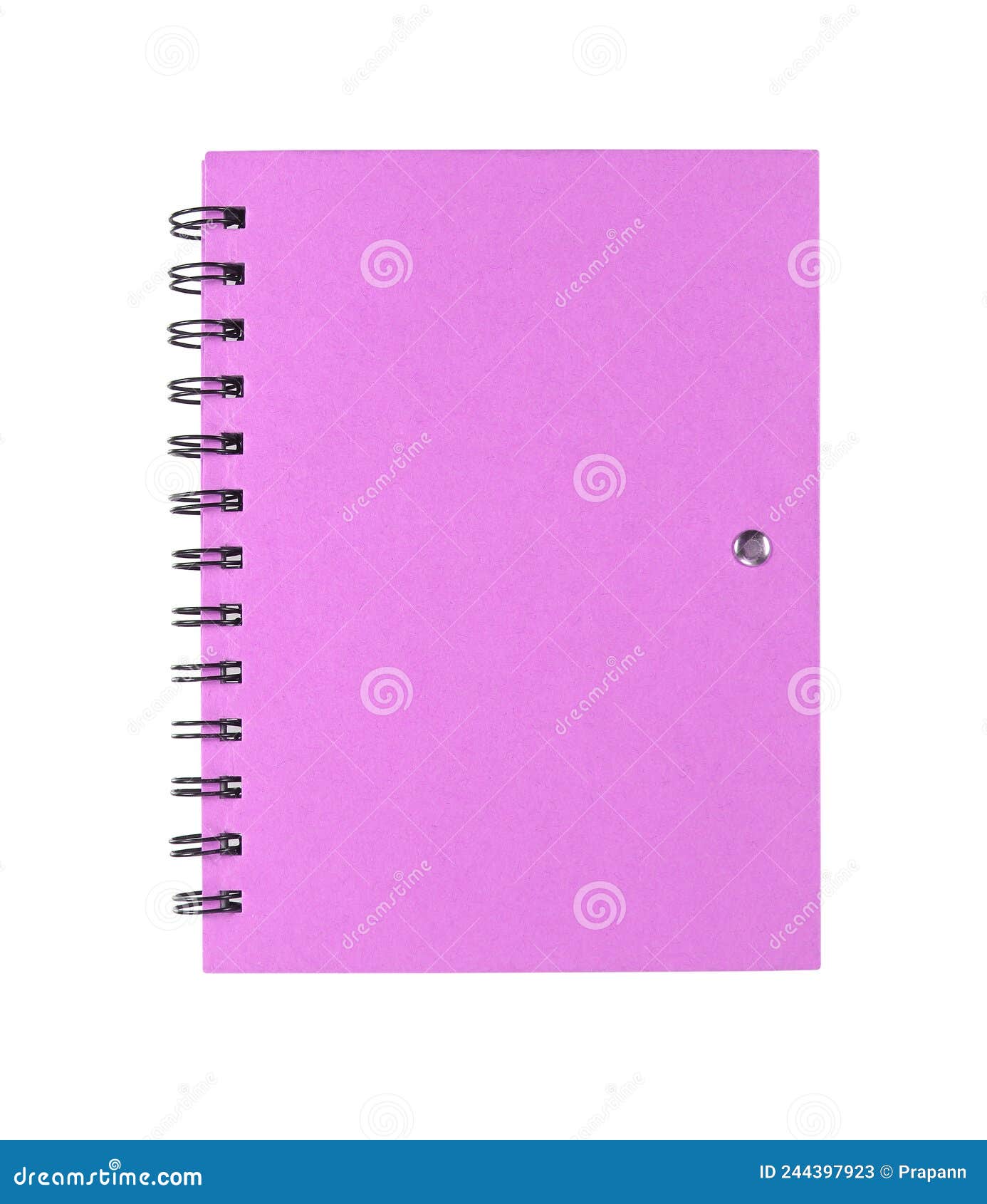 A Purple Notepad Isolated on White Background Stock Image - Image of ...