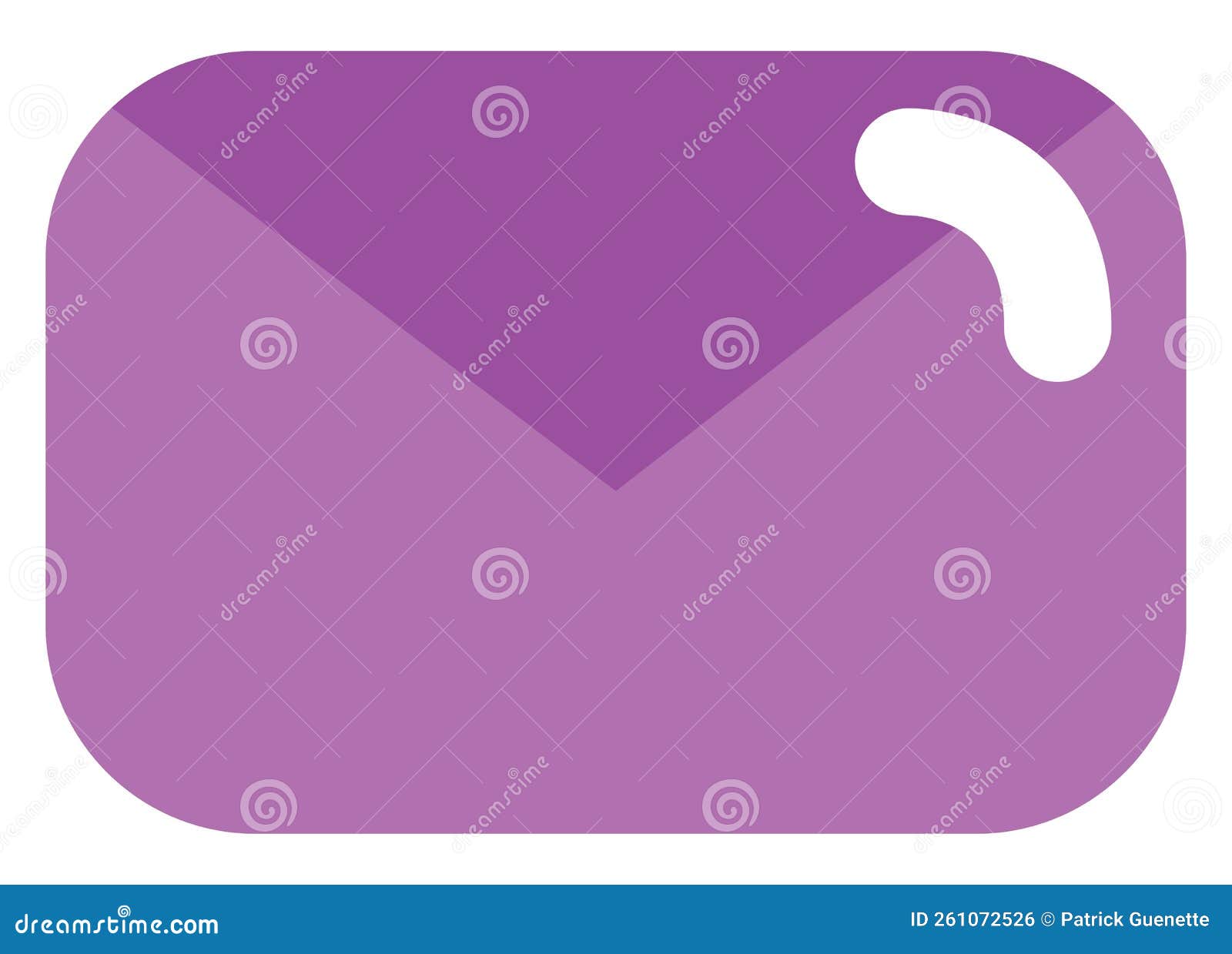 Purple notification, icon stock vector. Illustration of concept - 261072526
