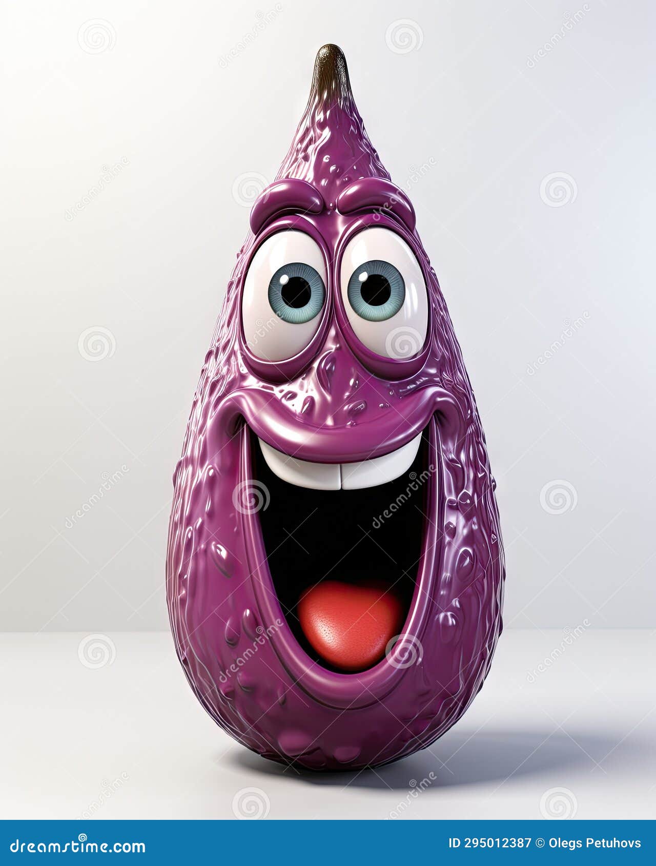 A Purple Object with a Big Smile on it S Face. Generative Ai Stock ...