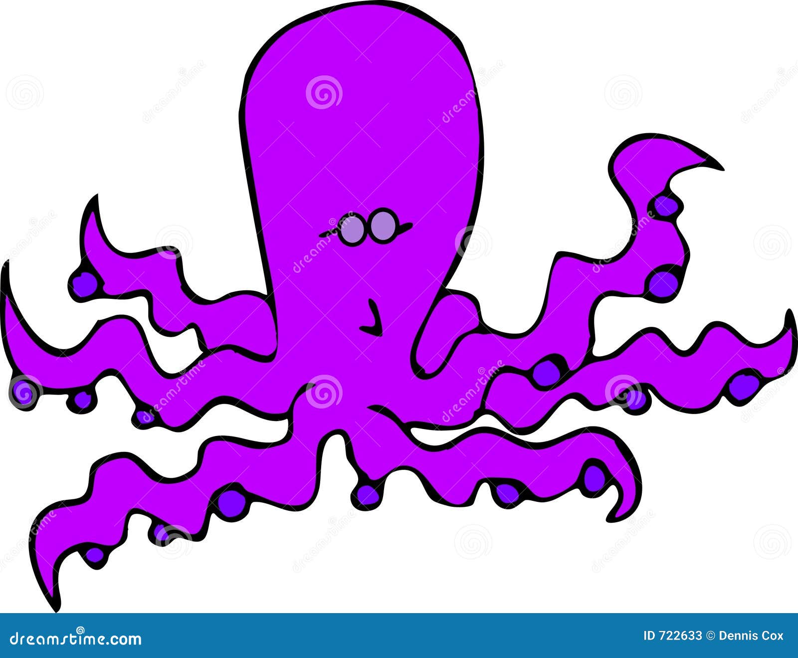 Purple Octopus stock illustration. Illustration of cartoon - 722633