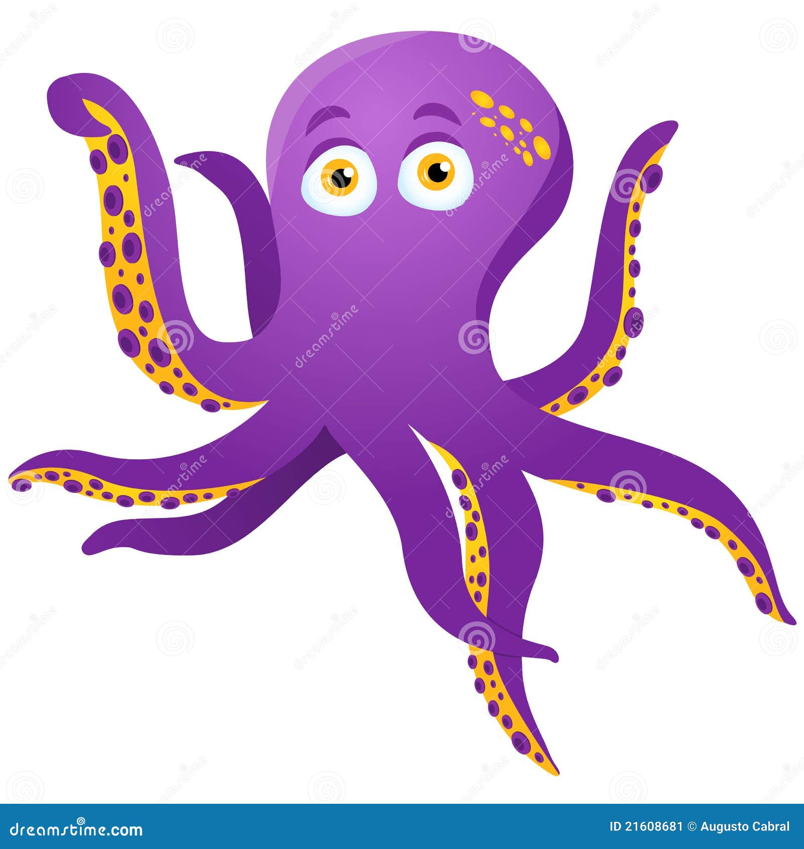 Octopus Isolated. Devilfish Vector Illustration. Poulpe Purple ...