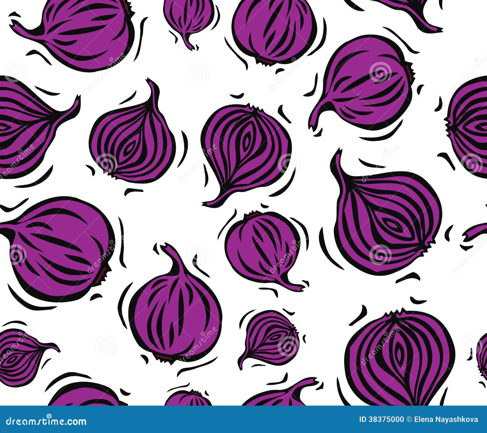 Purple Onion Seamless Pattern Stock Illustration - Illustration of ...