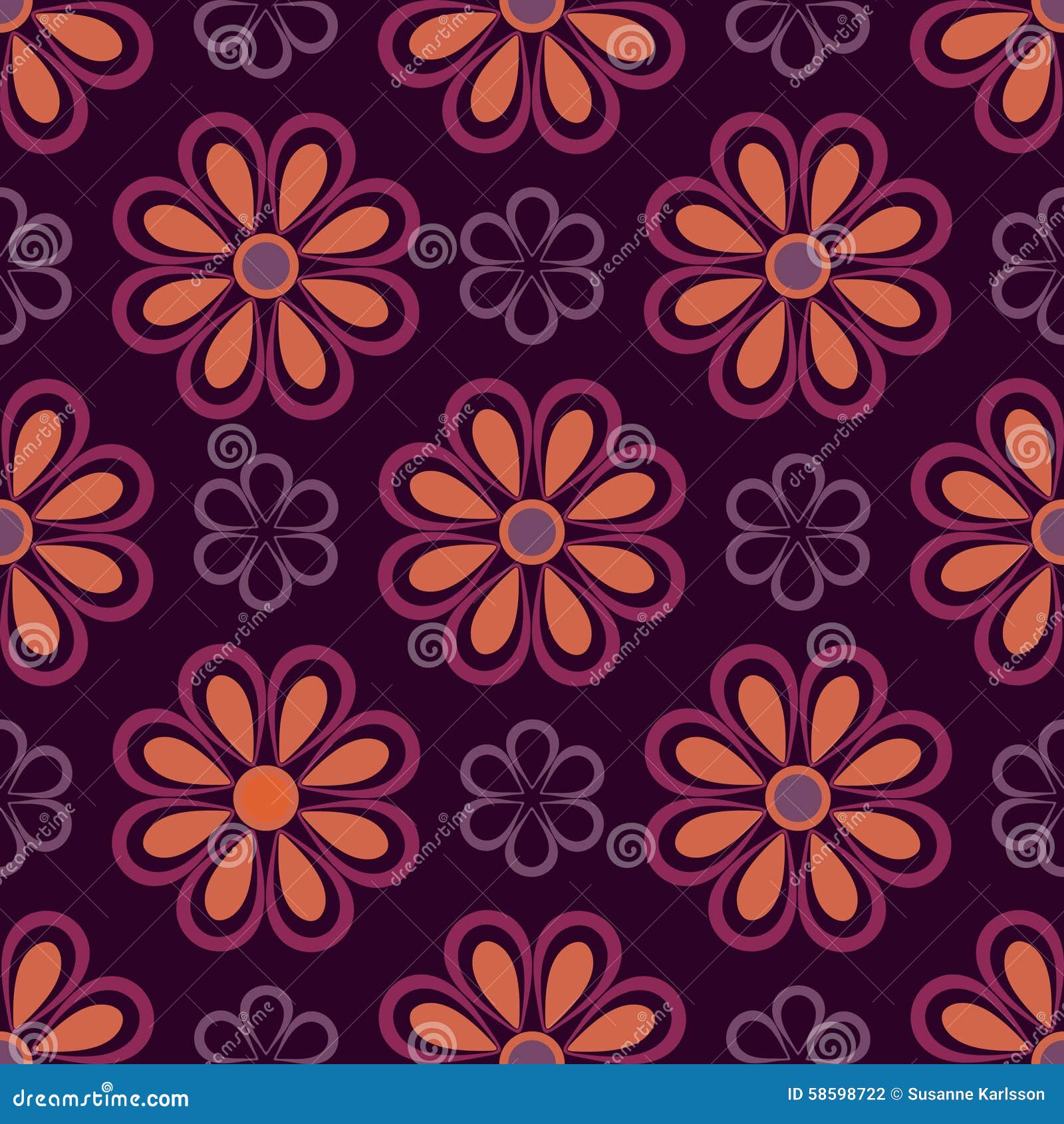 Orange Purple Flower Background