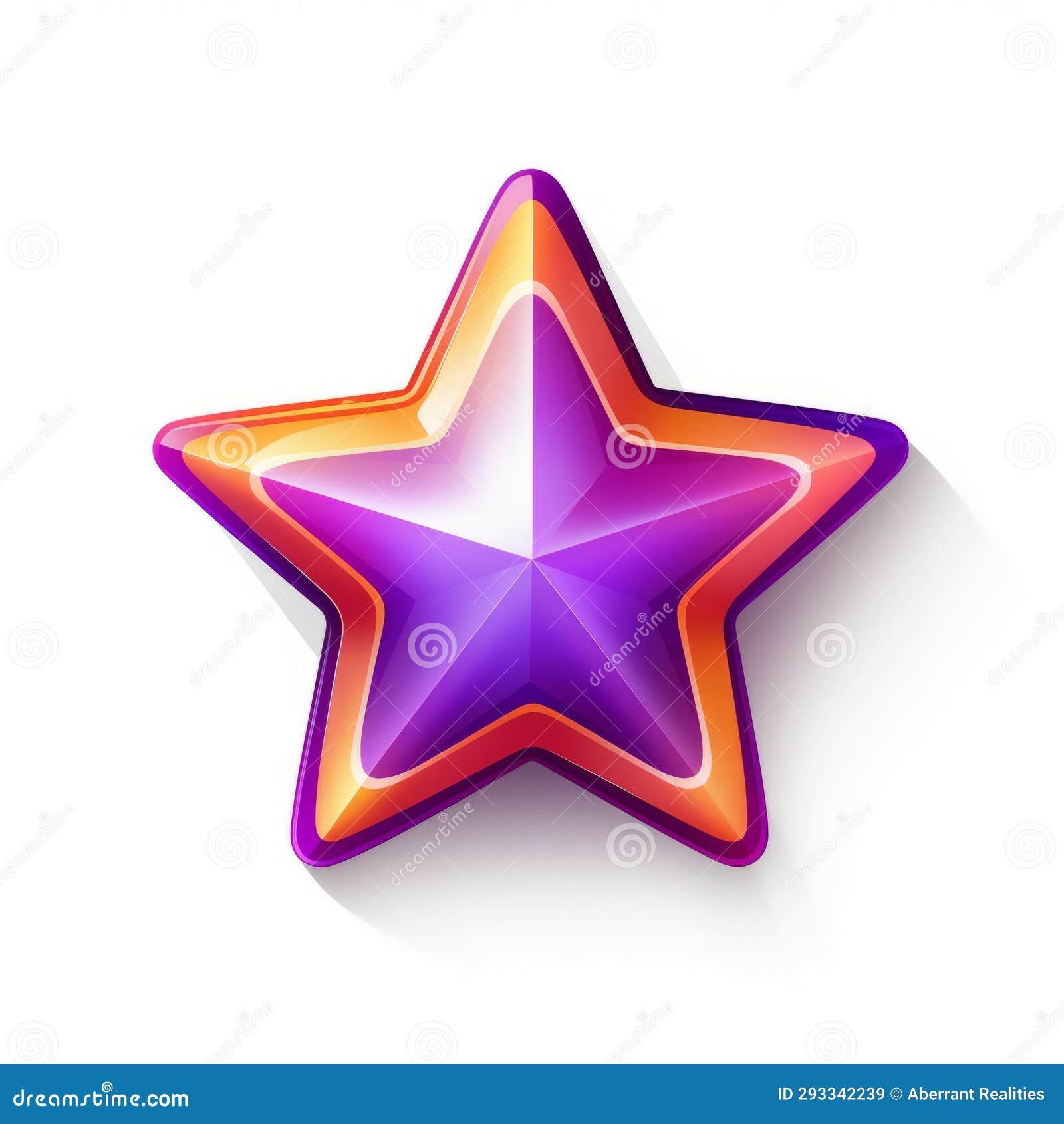 A Purple and Orange Star Icon on a White Background Stock Image - Image ...