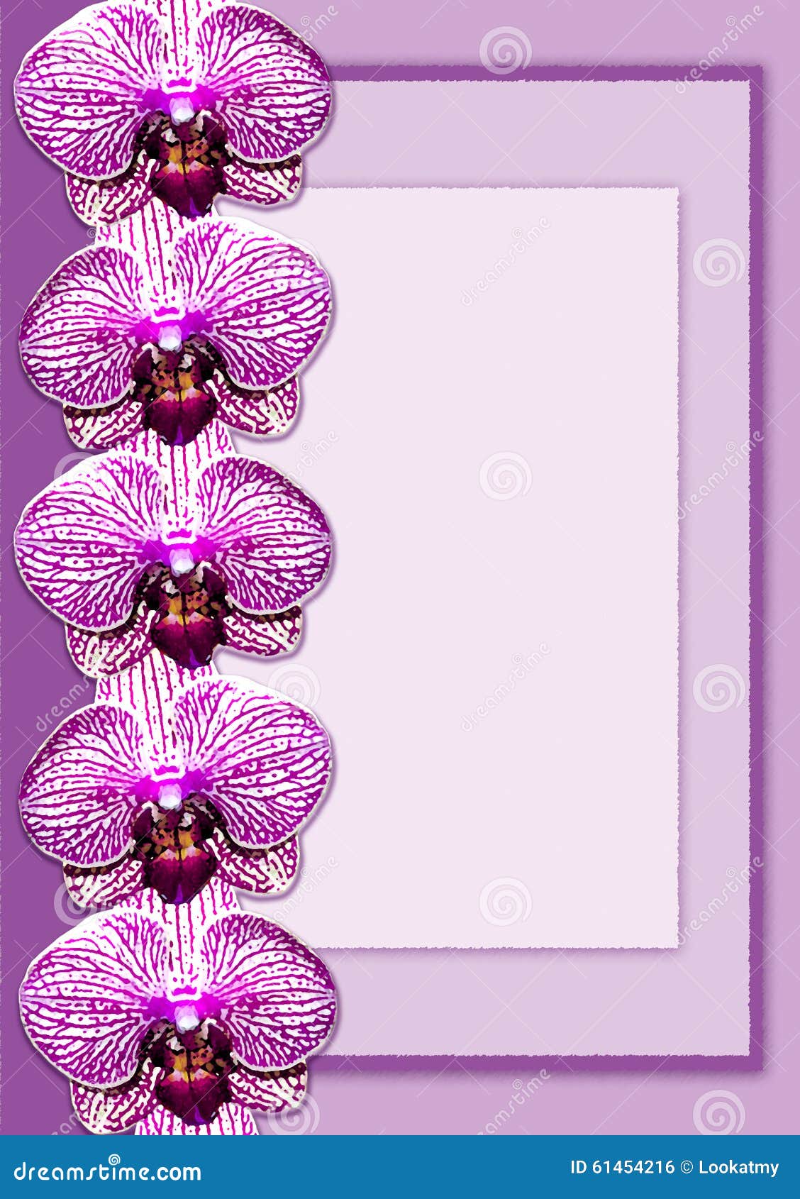 Purple orchid frame stock illustration. Illustration of color - 61454216