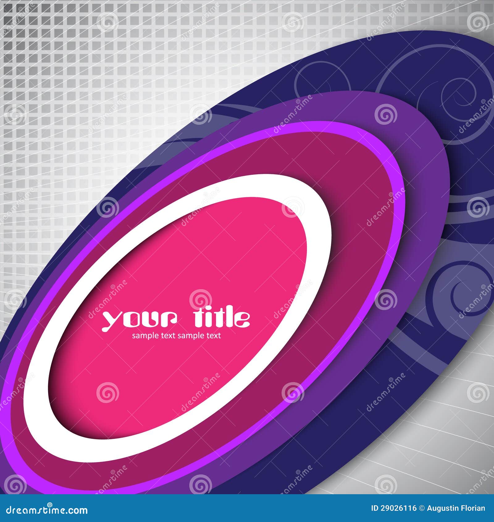 Purple oval design stock vector. Illustration of abstract - 29026116