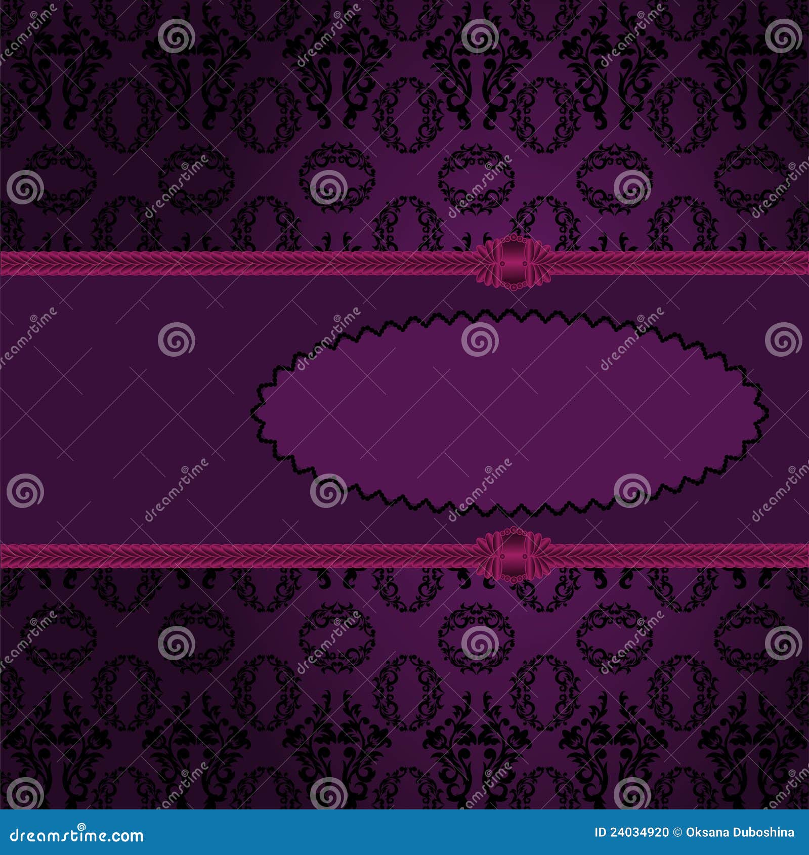 Purple oval frame stock vector. Illustration of decoration - 24034920
