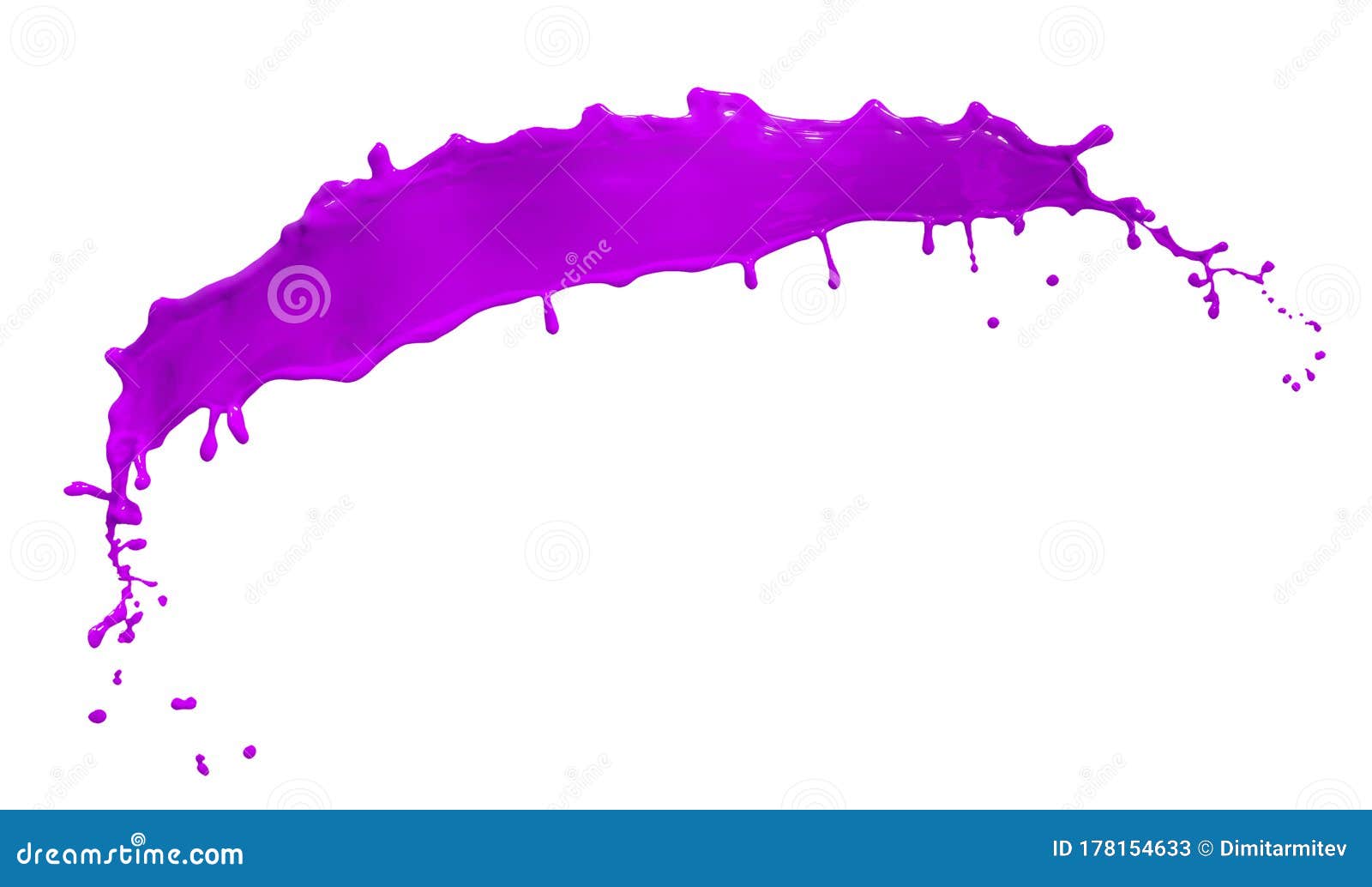 Purple Paint Splash Isolated on White Background Stock Image - Image of ...