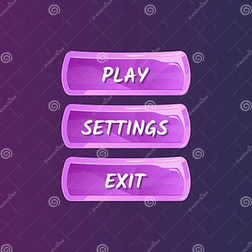 Purple Panel for Game Menu Interface Stock Illustration - Illustration ...