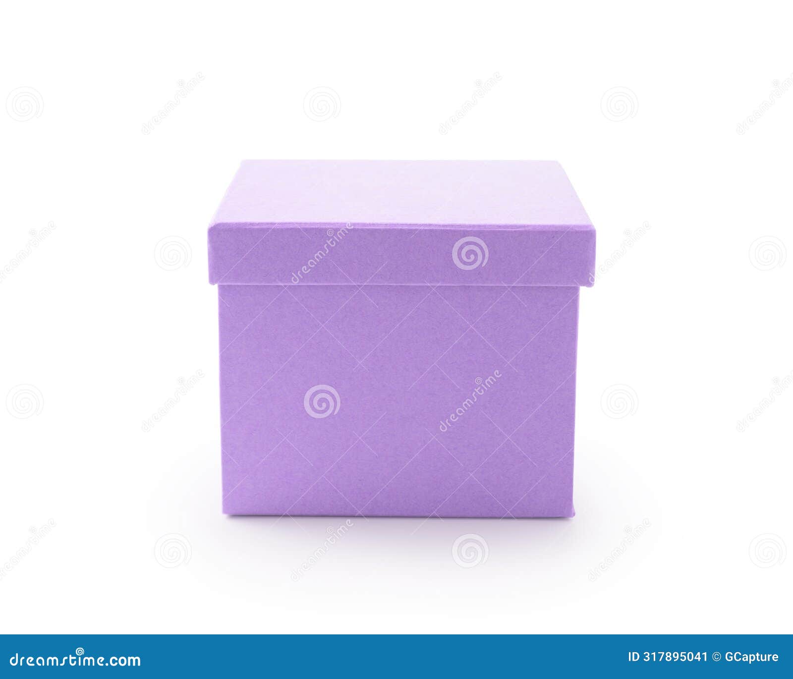 Purple Paper Box Isolated on White Background Stock Image - Image of ...
