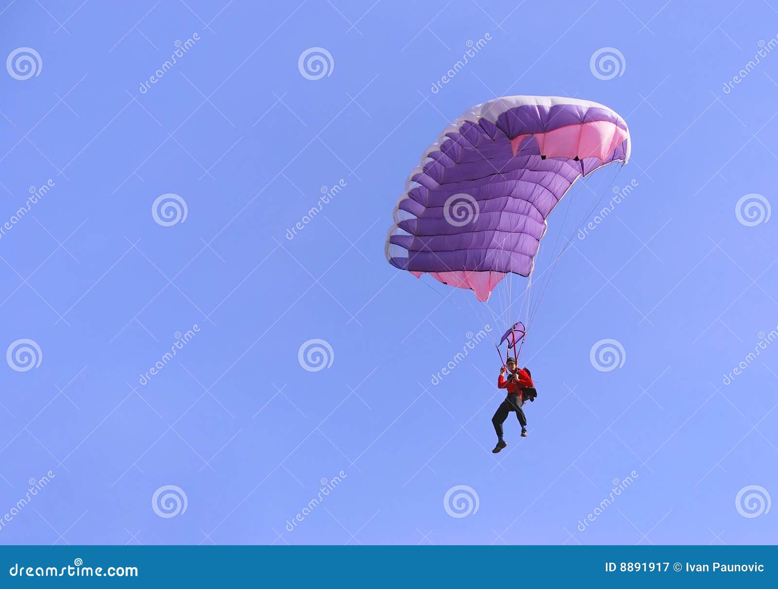 Purple parachute stock image. Image of skydiving, blue - 8891917