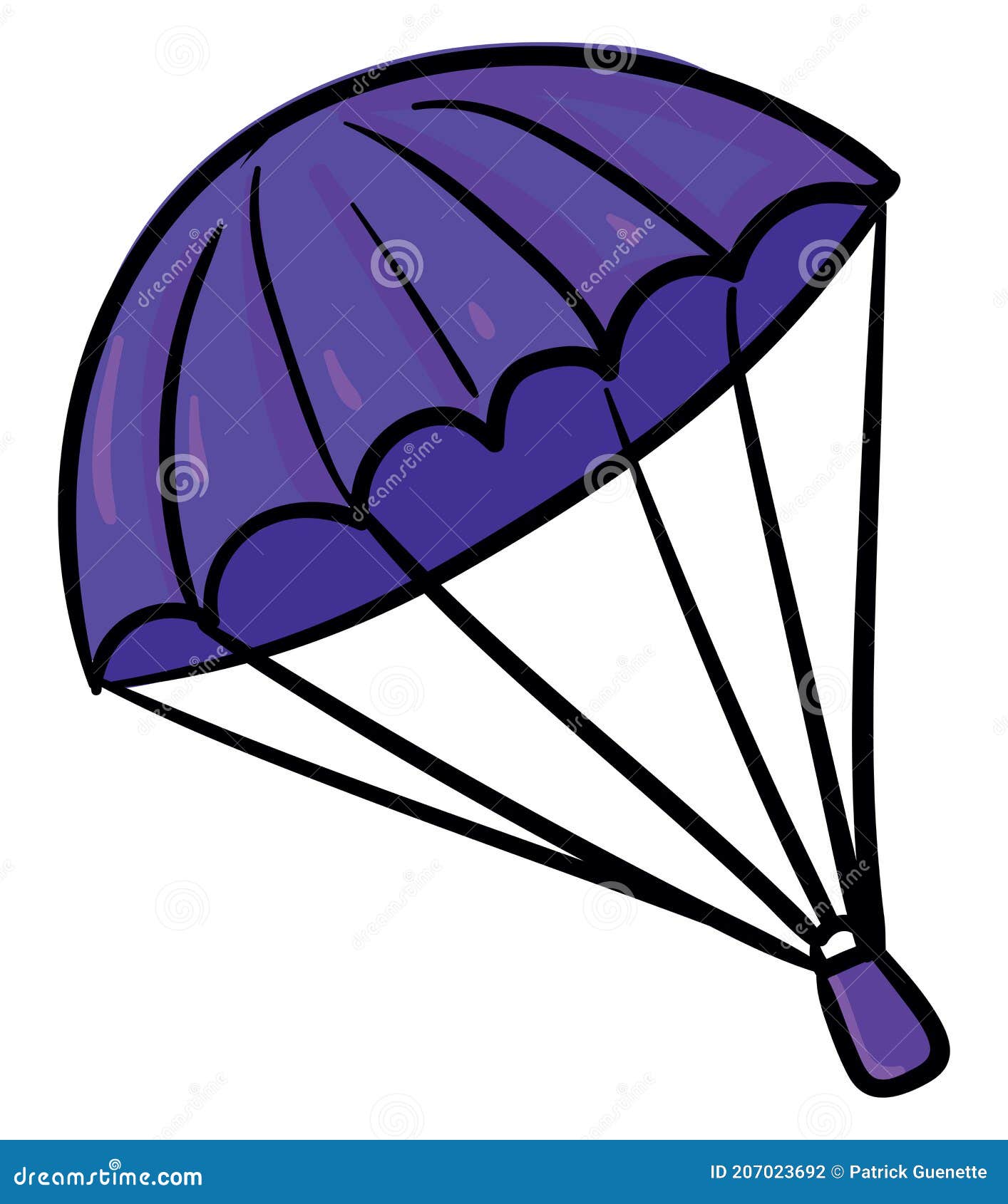 Purple Parachute, Illustration, Vector Stock Vector - Illustration of ...