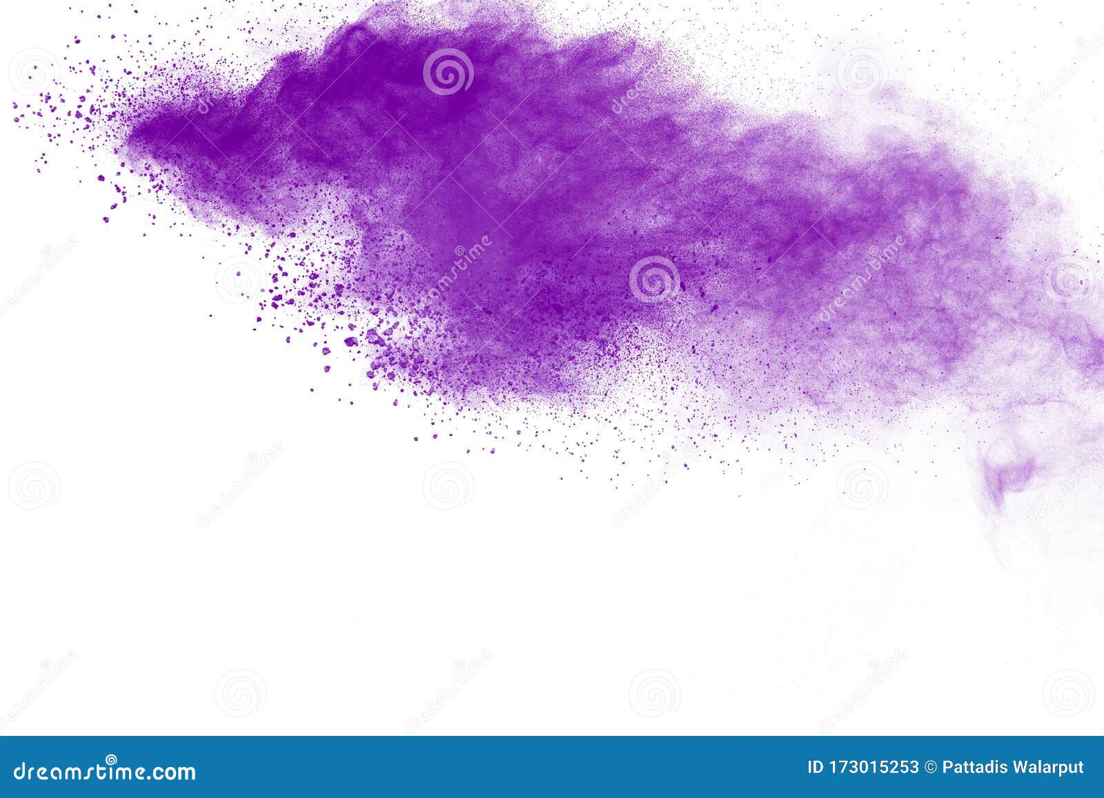 Purple Particles Explosion on White Background. Freeze Motion of Purple ...