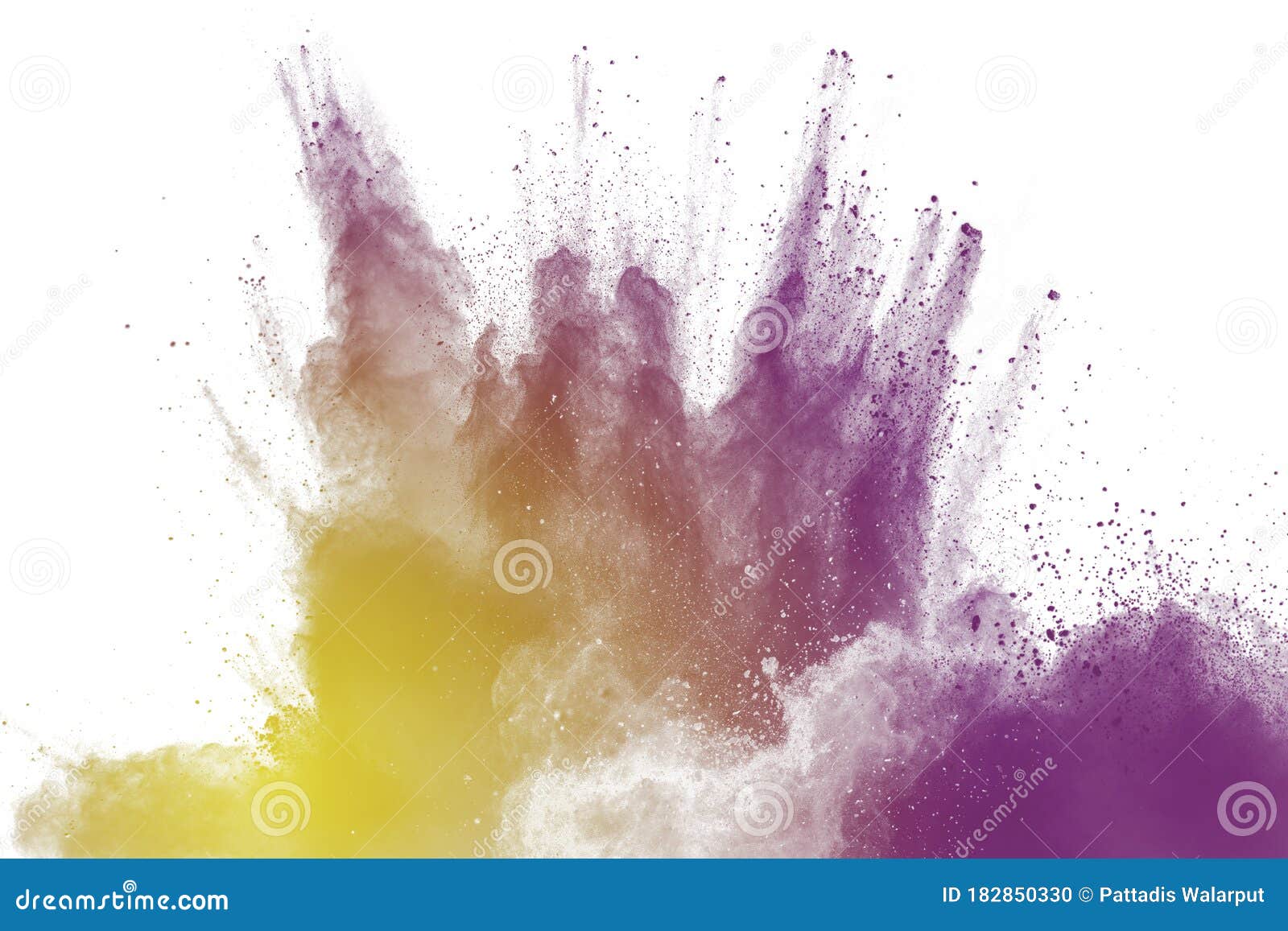 Purple Particles Explosion on White Background. Freeze Motion of Purple ...